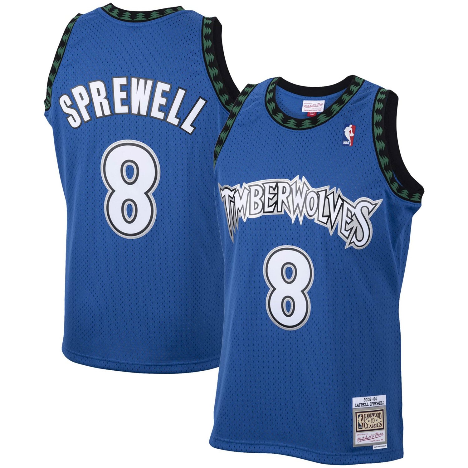 Mitchell Ness Latrell Sprewell Minnesota Timberwolves 2001/02 Hardwood Classics Swingman Jersey ...