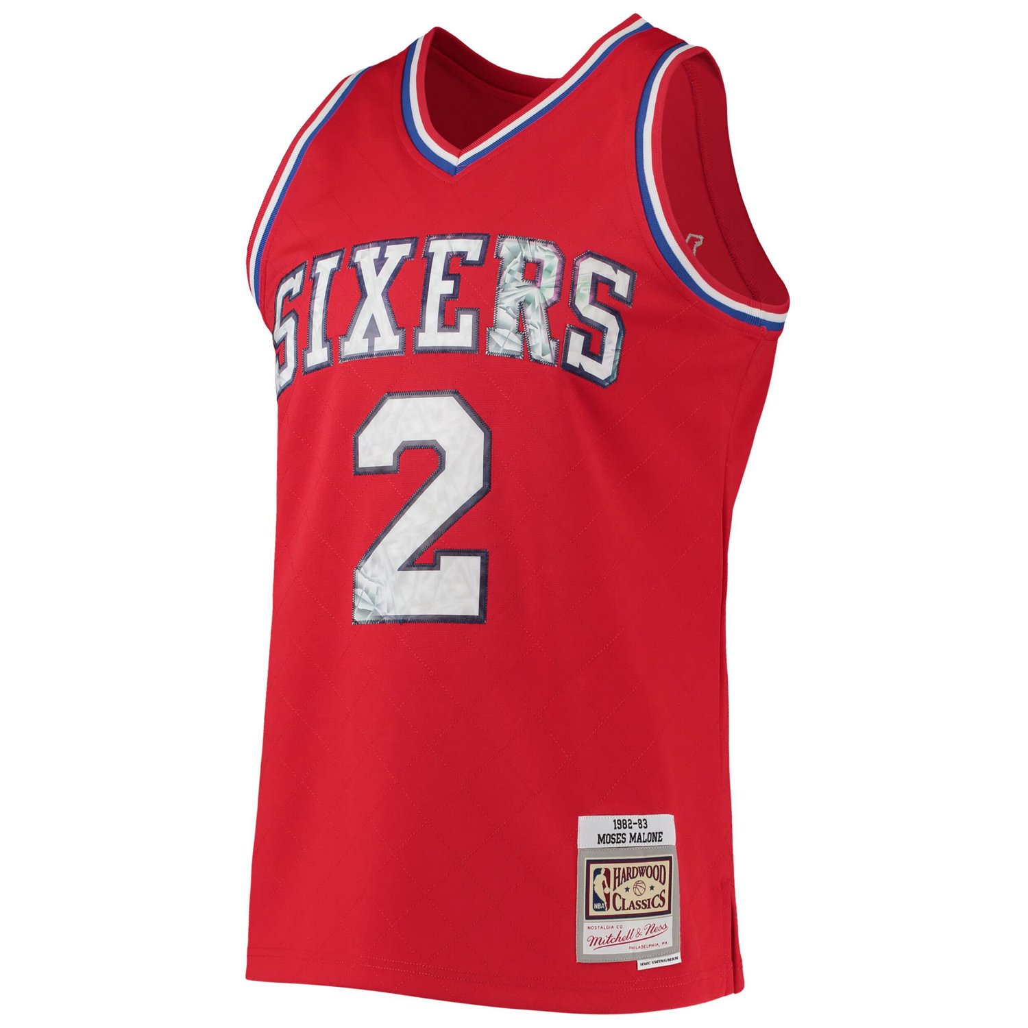 Mitchell Ness Moses Malone Philadelphia 76ers 1996-97 Hardwood Classics ...