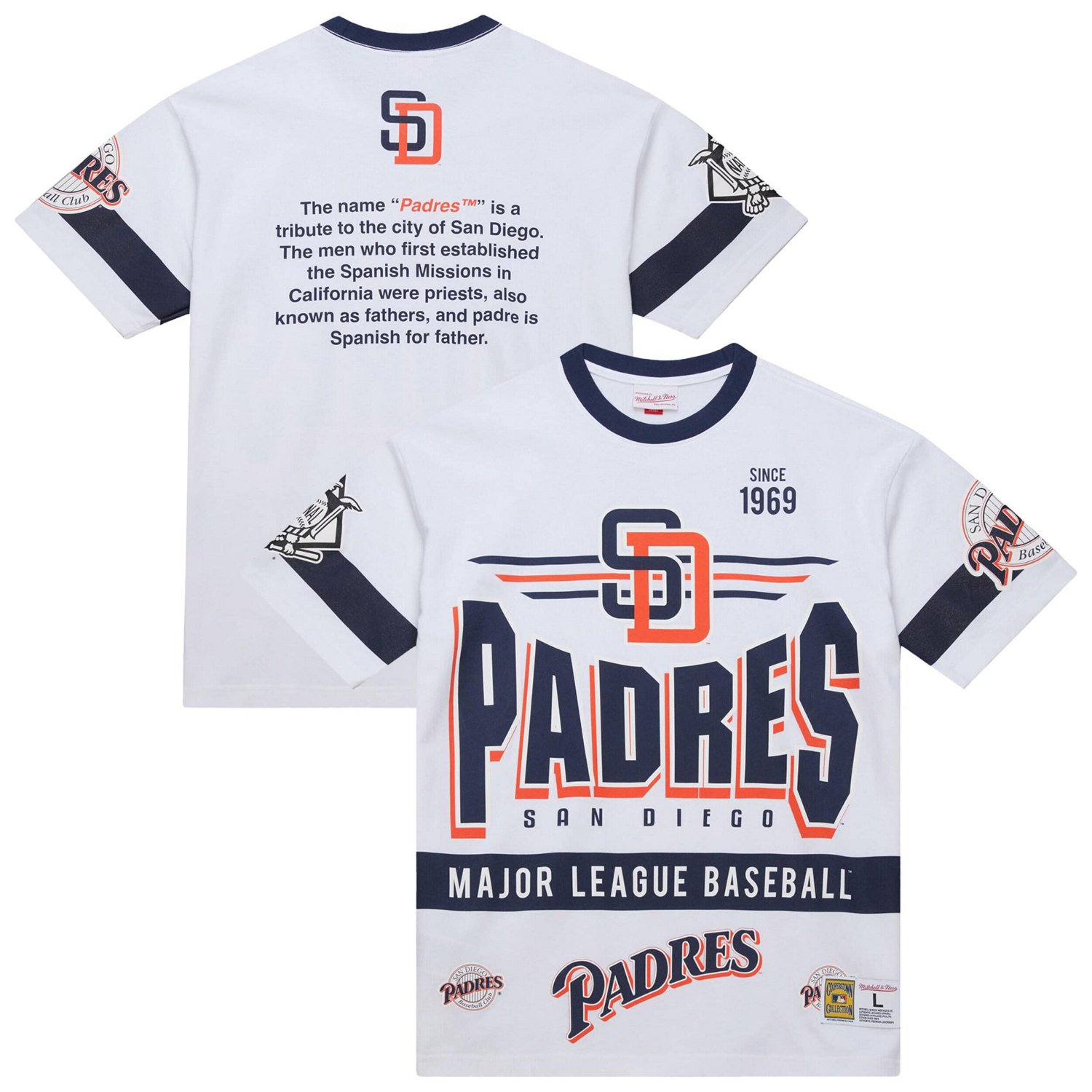 Mitchell Ness San Diego Padres Cooperstown Collection Team Origins ...
