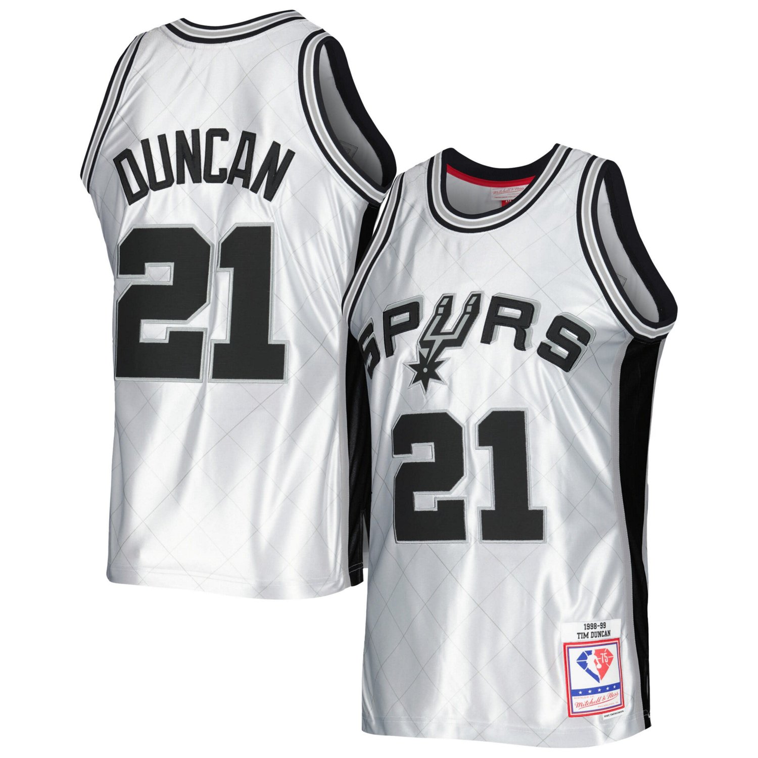 Mitchell Ness Tim Duncan San Antonio Spurs 1998/99 Hardwood Classics ...