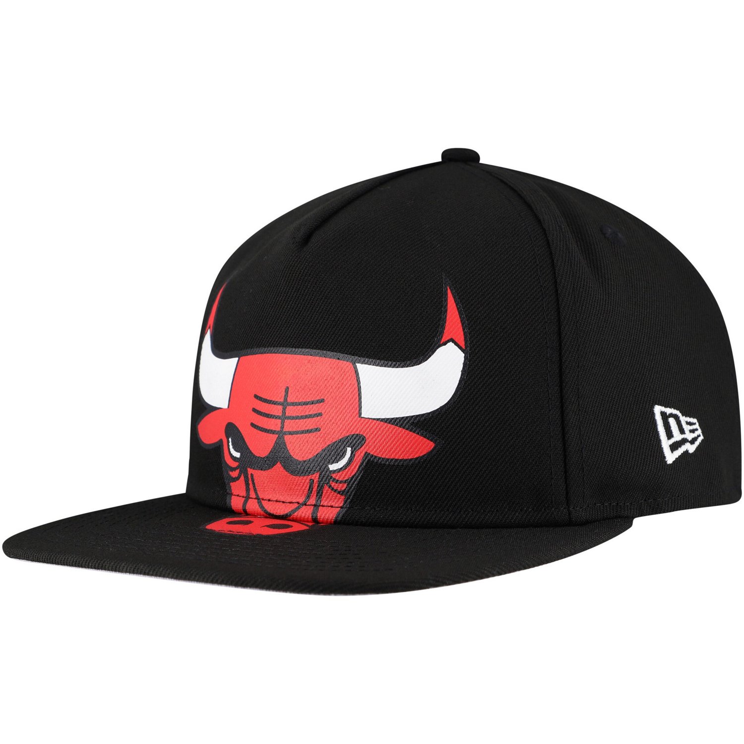 New Era Chicago Bulls Oversized Puff Print Logo Golfer Snapback Hat ...