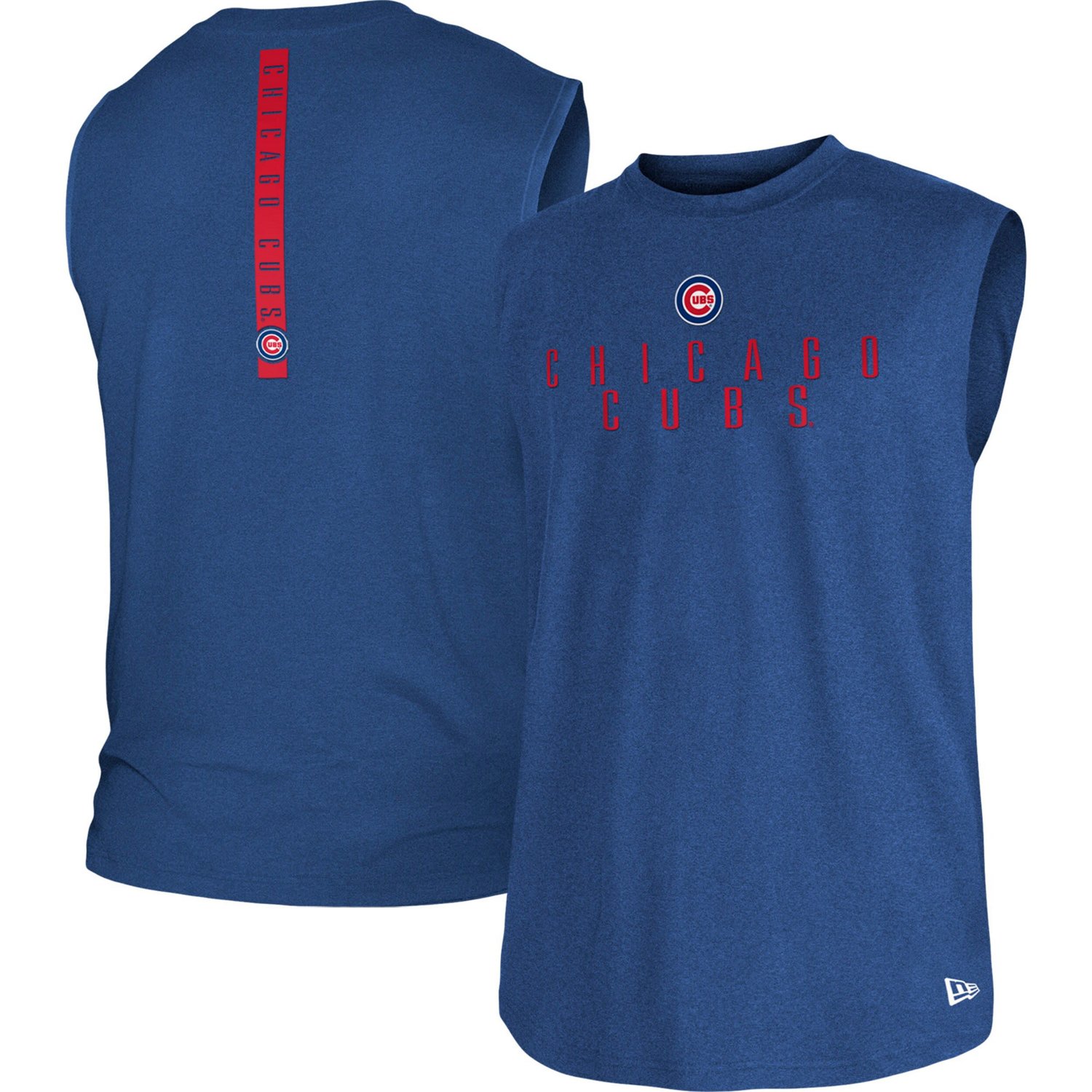 New Era Heather Chicago Cubs Team Muscle Tank Top | Academy