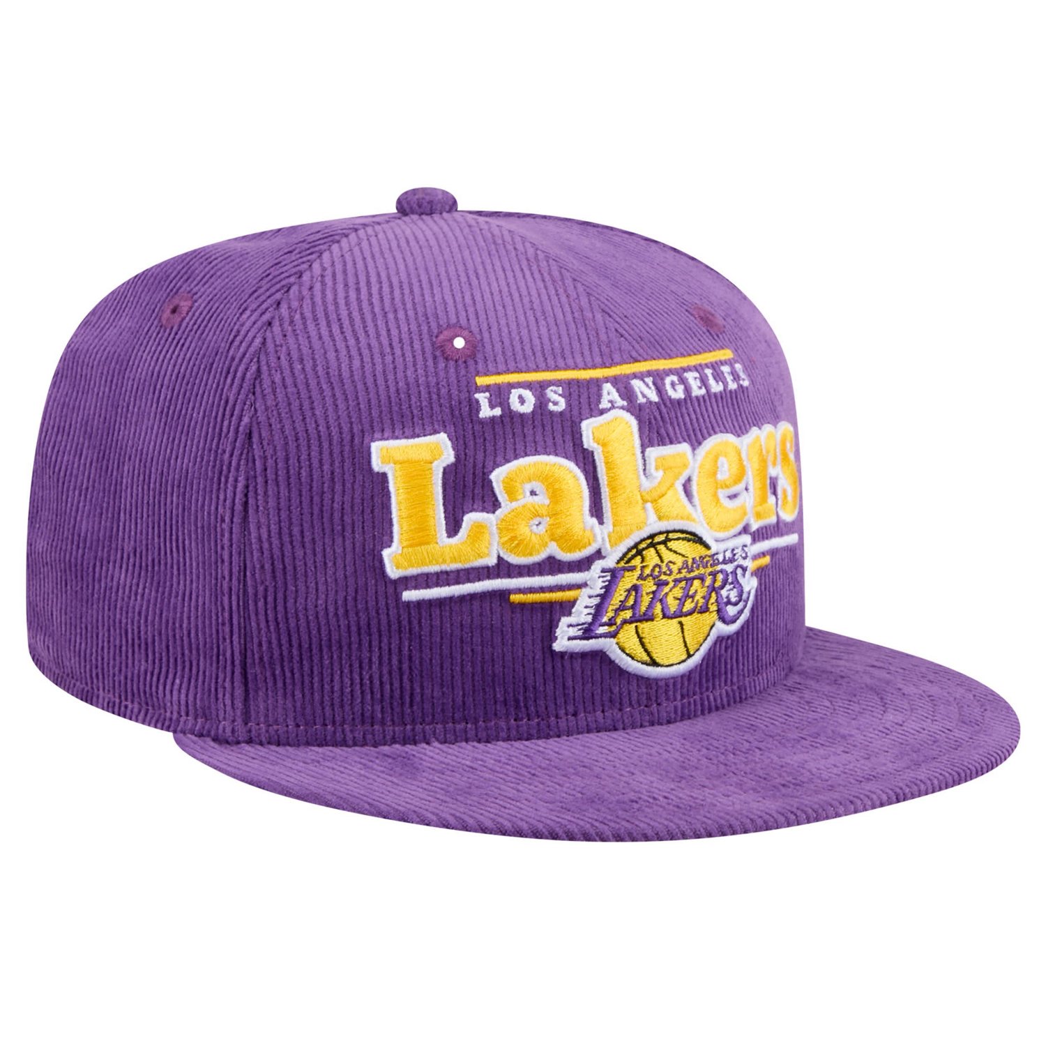 New Era Los Angeles Lakers Throwback Display Corduroy 9FIFTY Snapback ...