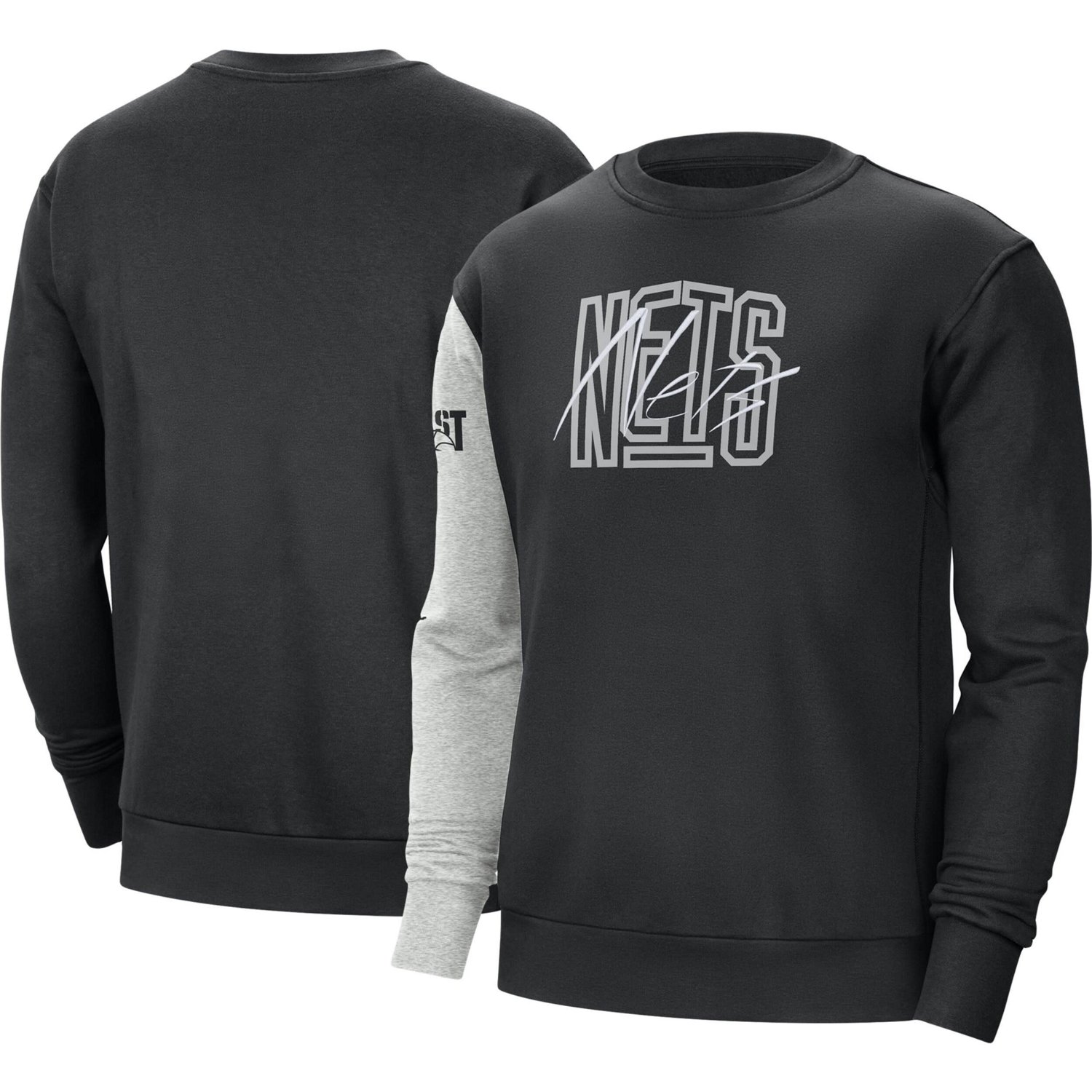 Nike /Heather Gray Brooklyn Nets Courtside Versus Force Flight Pullover ...