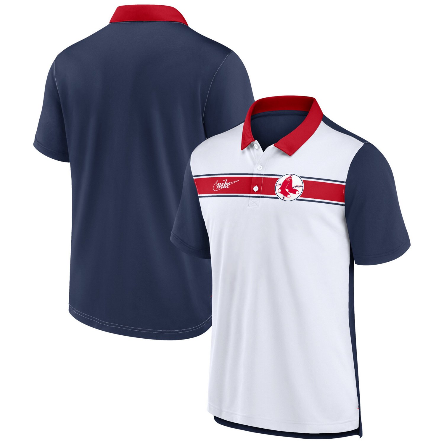 Nike /Navy Boston Red Sox Rewind Stripe Polo | Academy