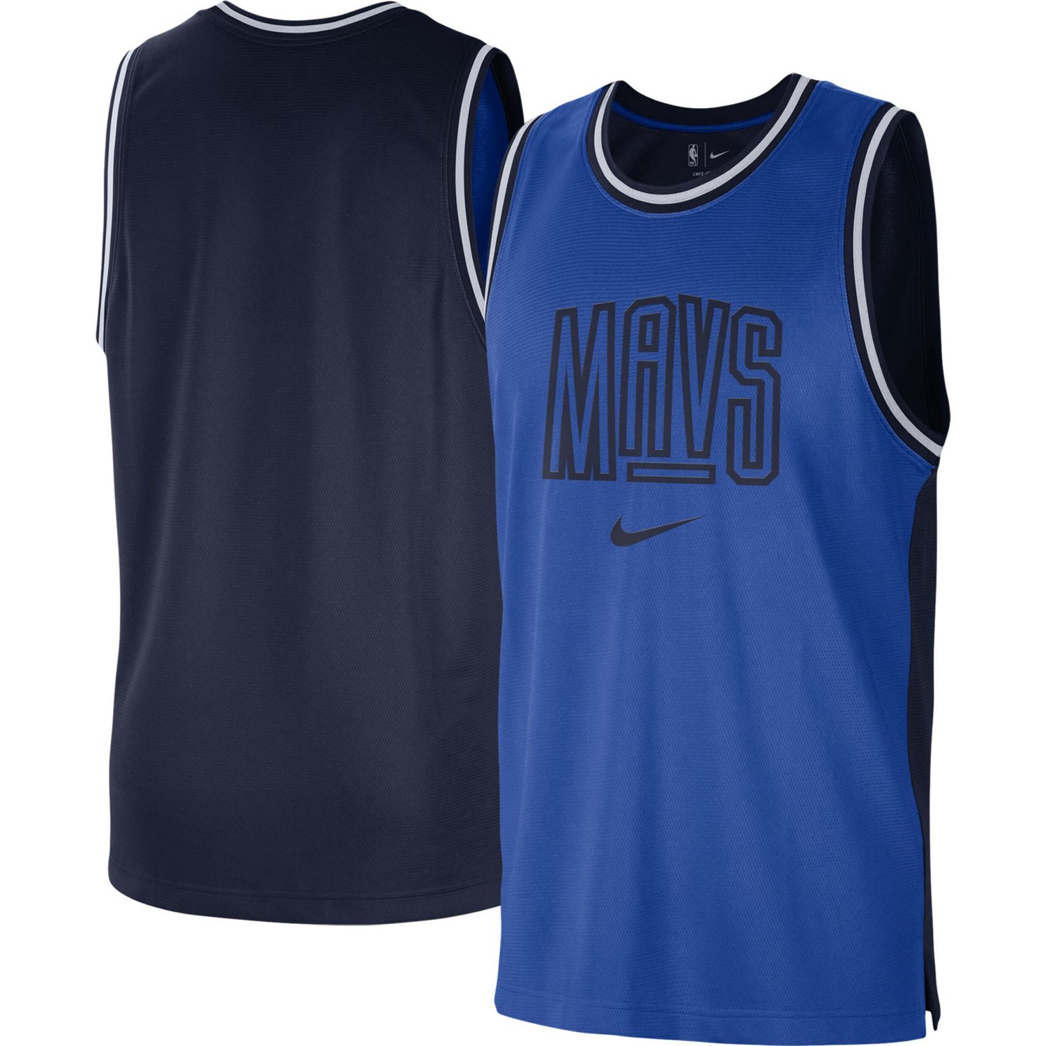 Nike Navy Dallas Mavericks Courtside Versus Force Split DNA Performance ...