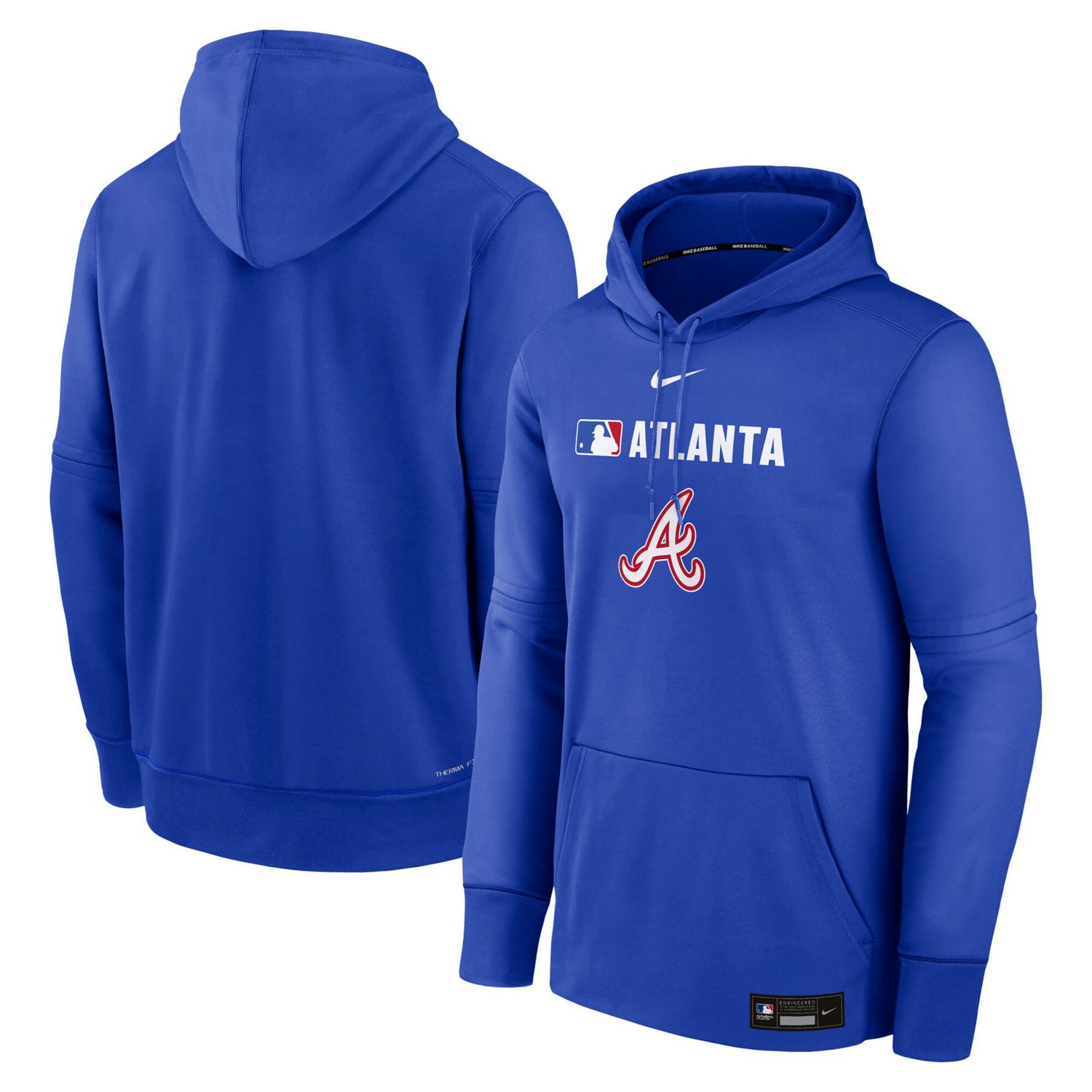 Nike Atlanta Braves Authentic Collection City Connect Therma Pullover Hoodie | Academy