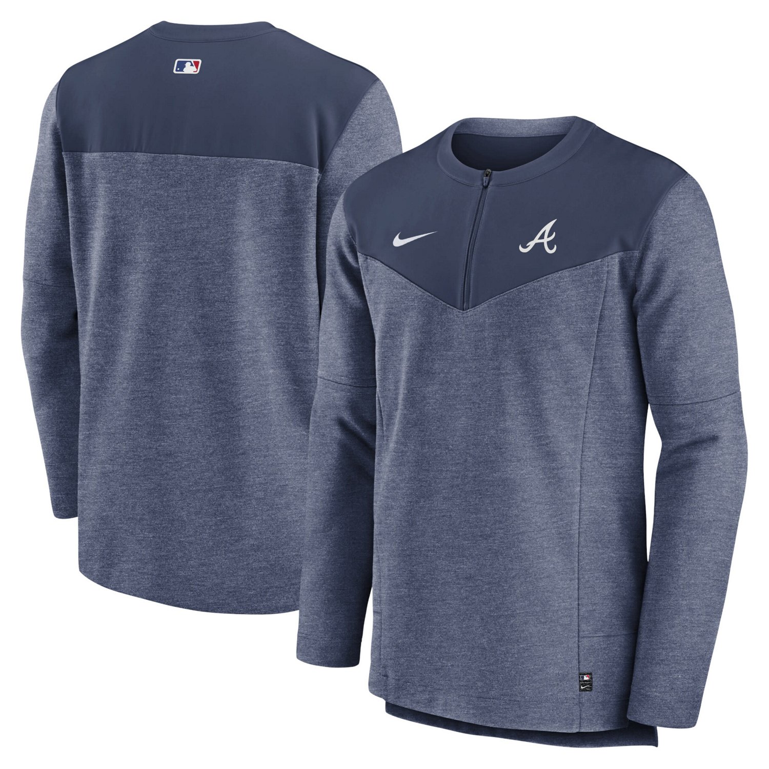 Nike Atlanta Braves Authentic Collection Game Time Performance Half-Zip ...