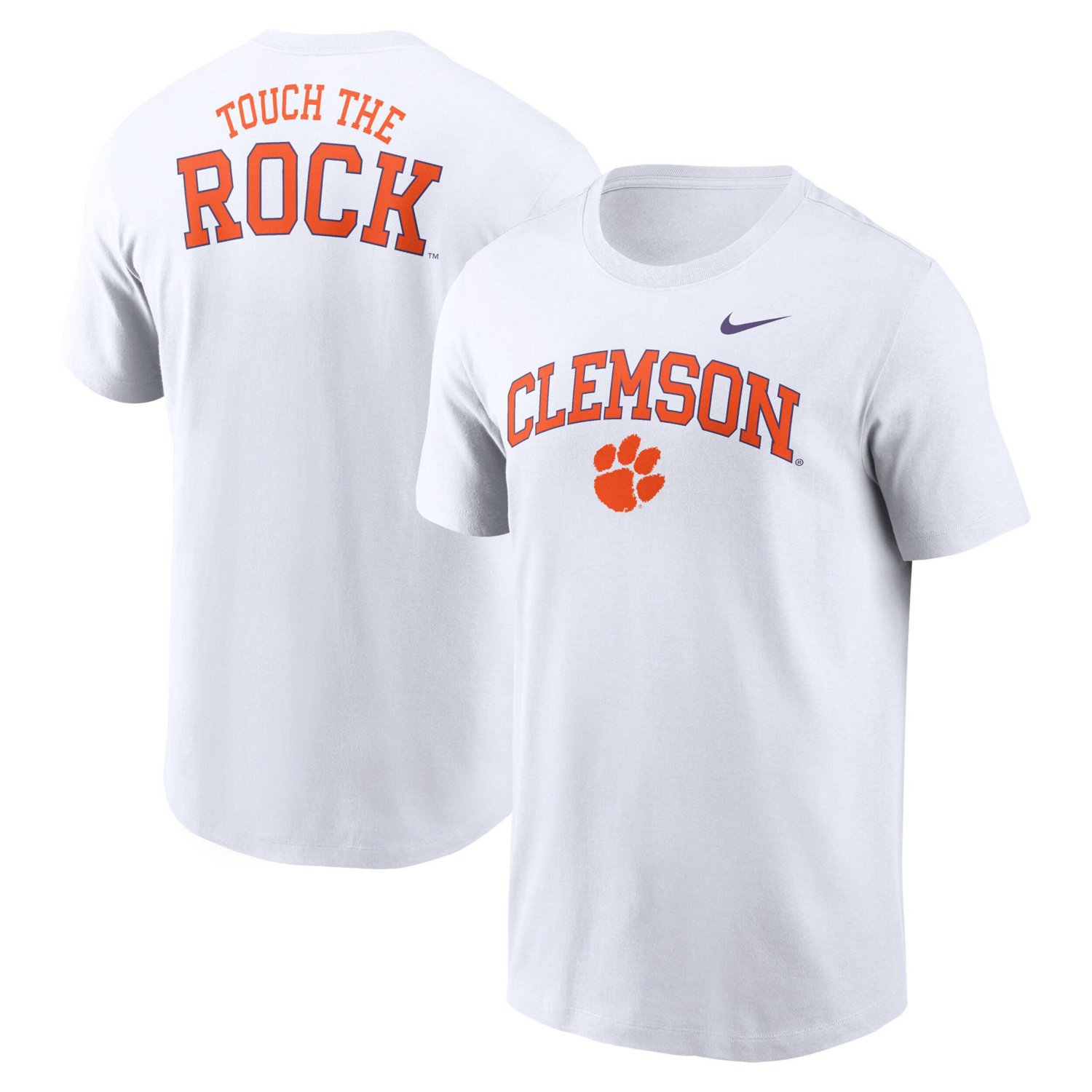 Nike Clemson Tigers Blitz 2-Hit T-Shirt | Academy