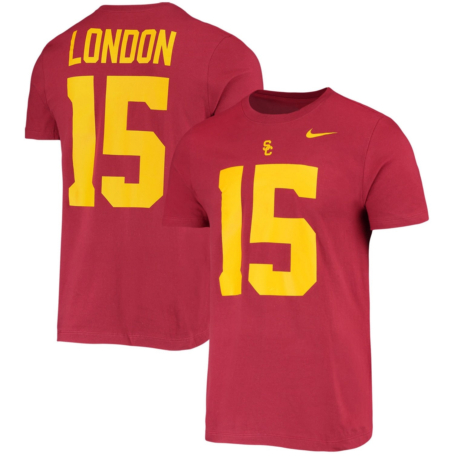 Nike Drake London USC Trojans 2022 NFL Draft Name Number T-Shirt | Academy
