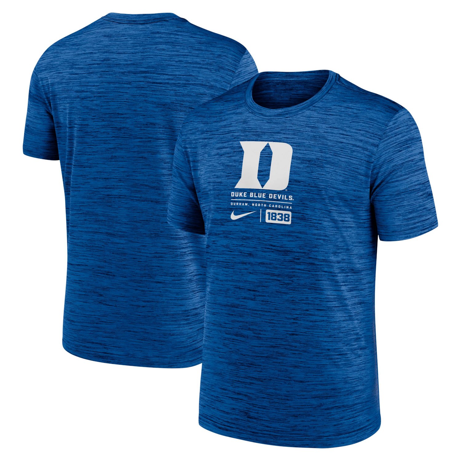 Nike Duke Blue Devils Campus Center Block Velocity Performance T-Shirt ...