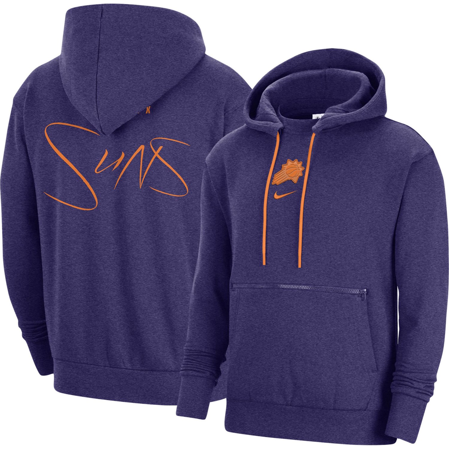 Nike Heather Phoenix Suns Courtside Versus Flight Pullover Hoodie | Academy