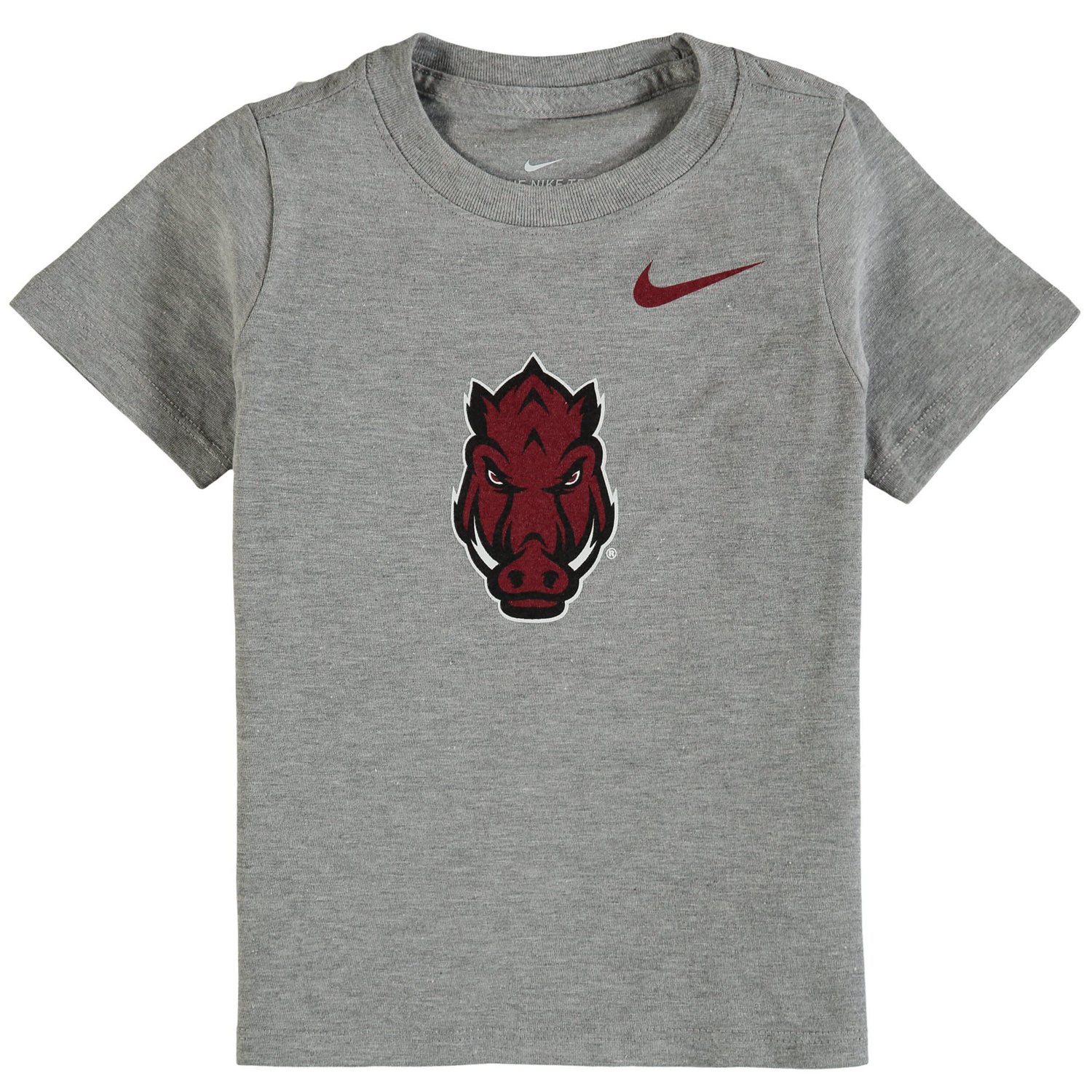 Nike Heathered Gray Arkansas Razorbacks Logo T-Shirt | Academy