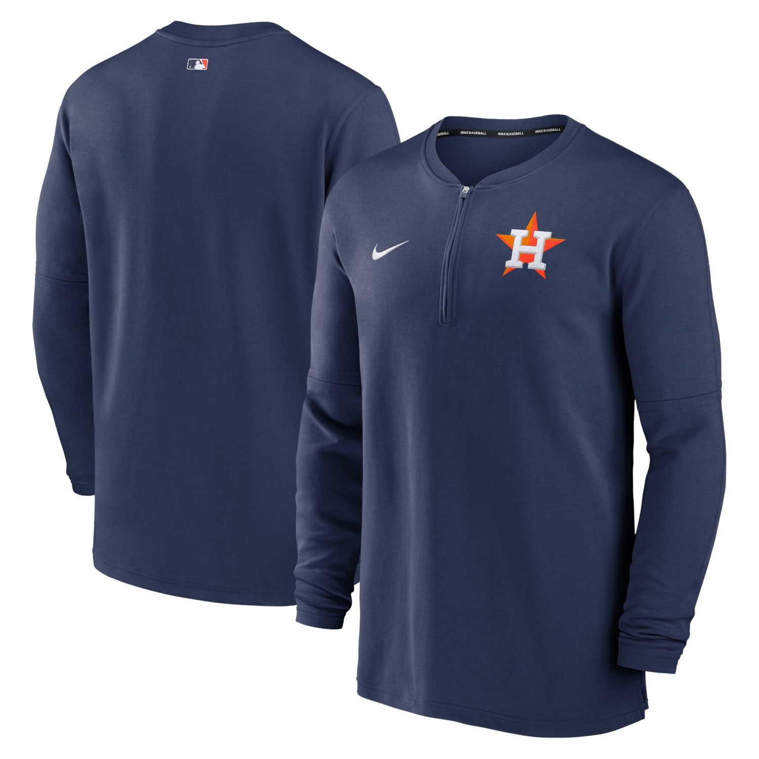 Nike Houston Astros Authentic Collection Game Time Performance Quarter ...
