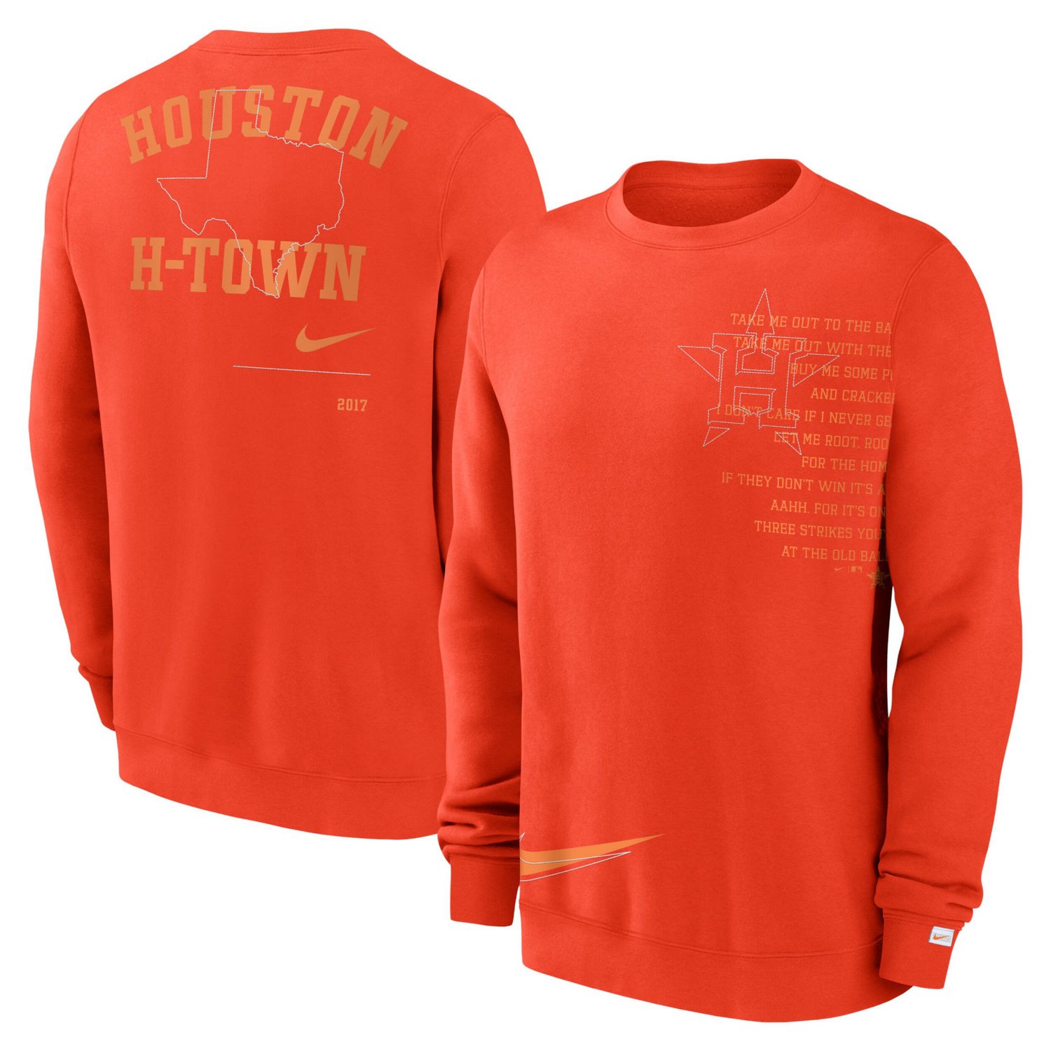 Nike Houston Astros Statement Ball Game Fleece Pullover Sweatshirt ...