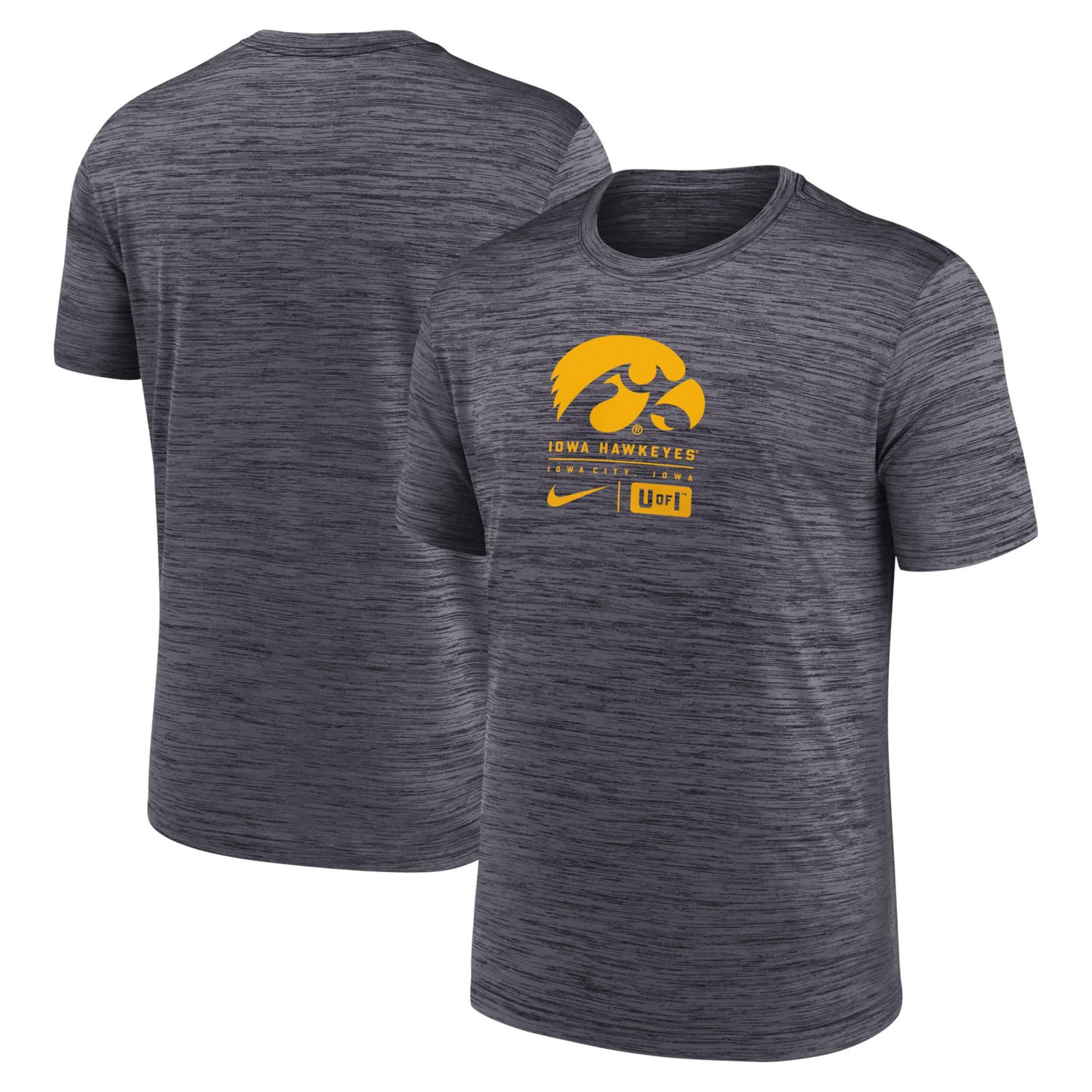 Nike Iowa Hawkeyes Campus Center Block Velocity Performance T-Shirt ...