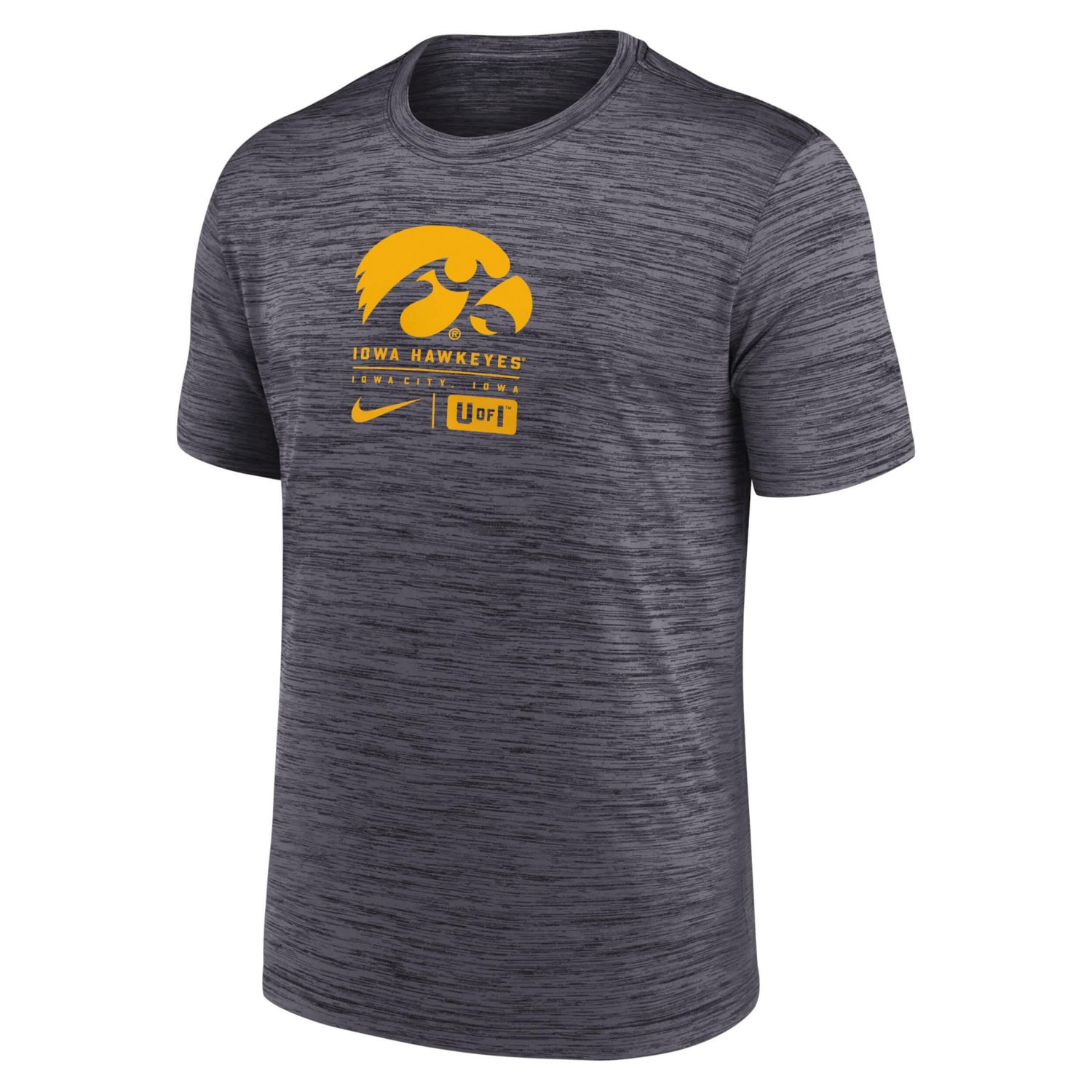 Nike Iowa Hawkeyes Campus Center Block Velocity Performance T-Shirt ...