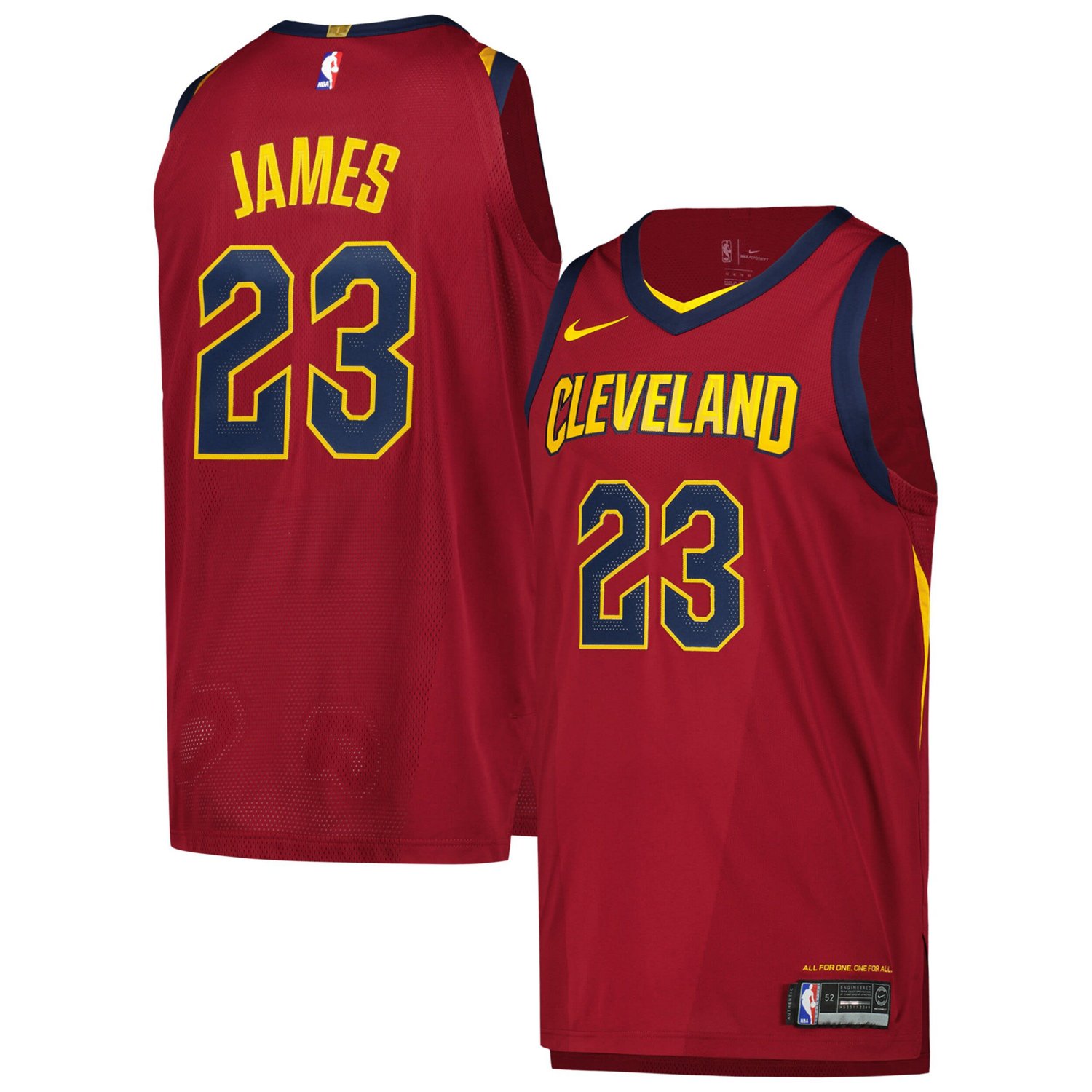 Nike LeBron James Cleveland Cavaliers Authentic Player Jersey - Icon ...