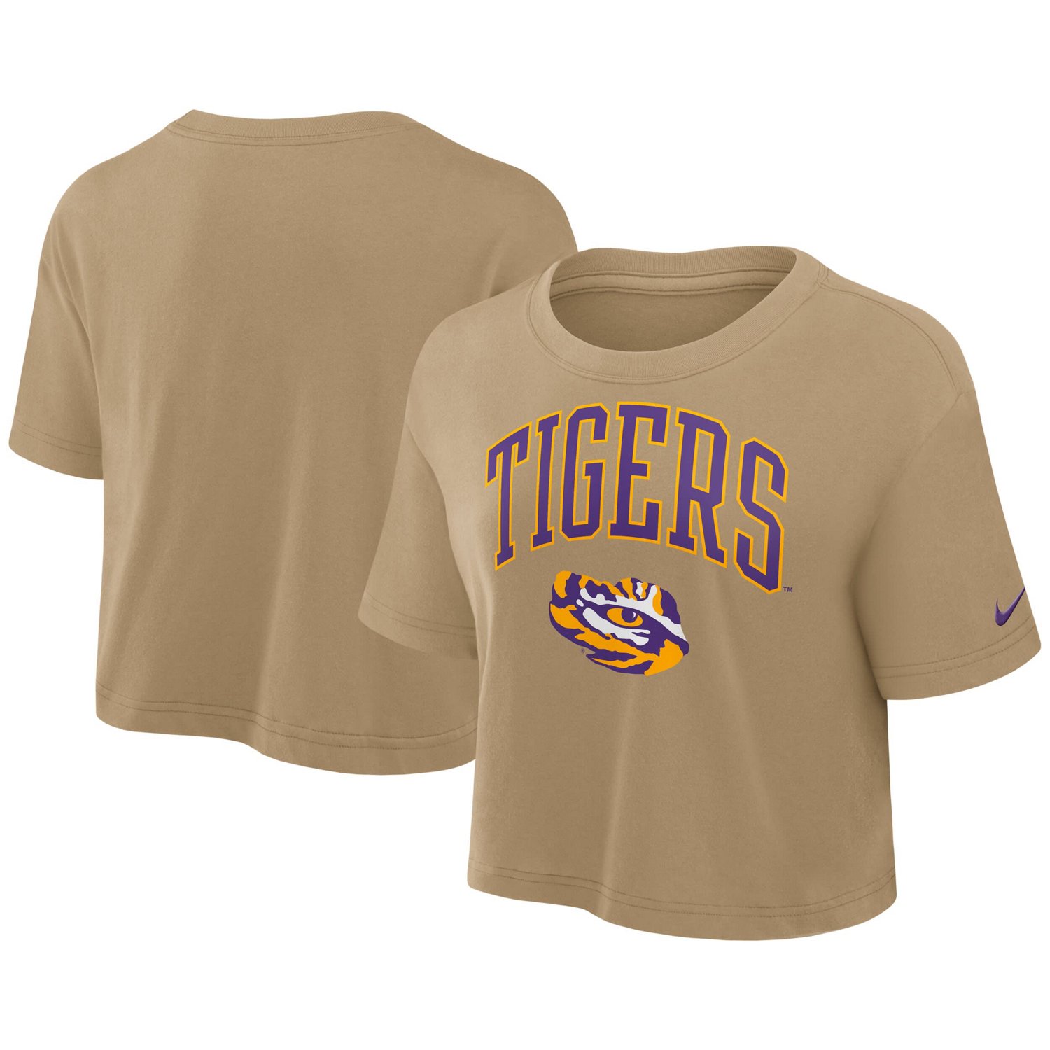 Nike LSU Tigers Power Pursuit Athletic Prep Arch Performance Cropped T ...