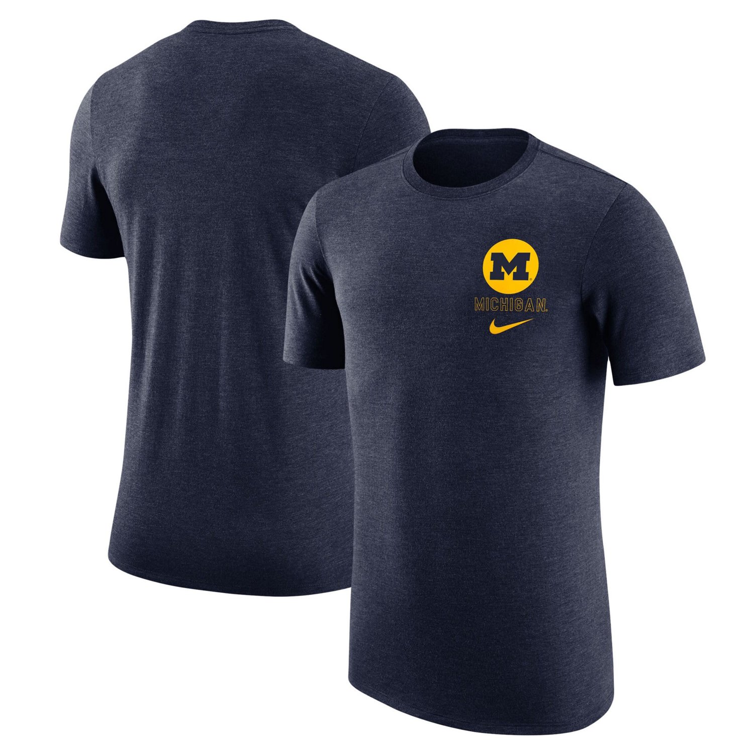 Nike Michigan Wolverines Retro Tri-Blend T-Shirt | Academy