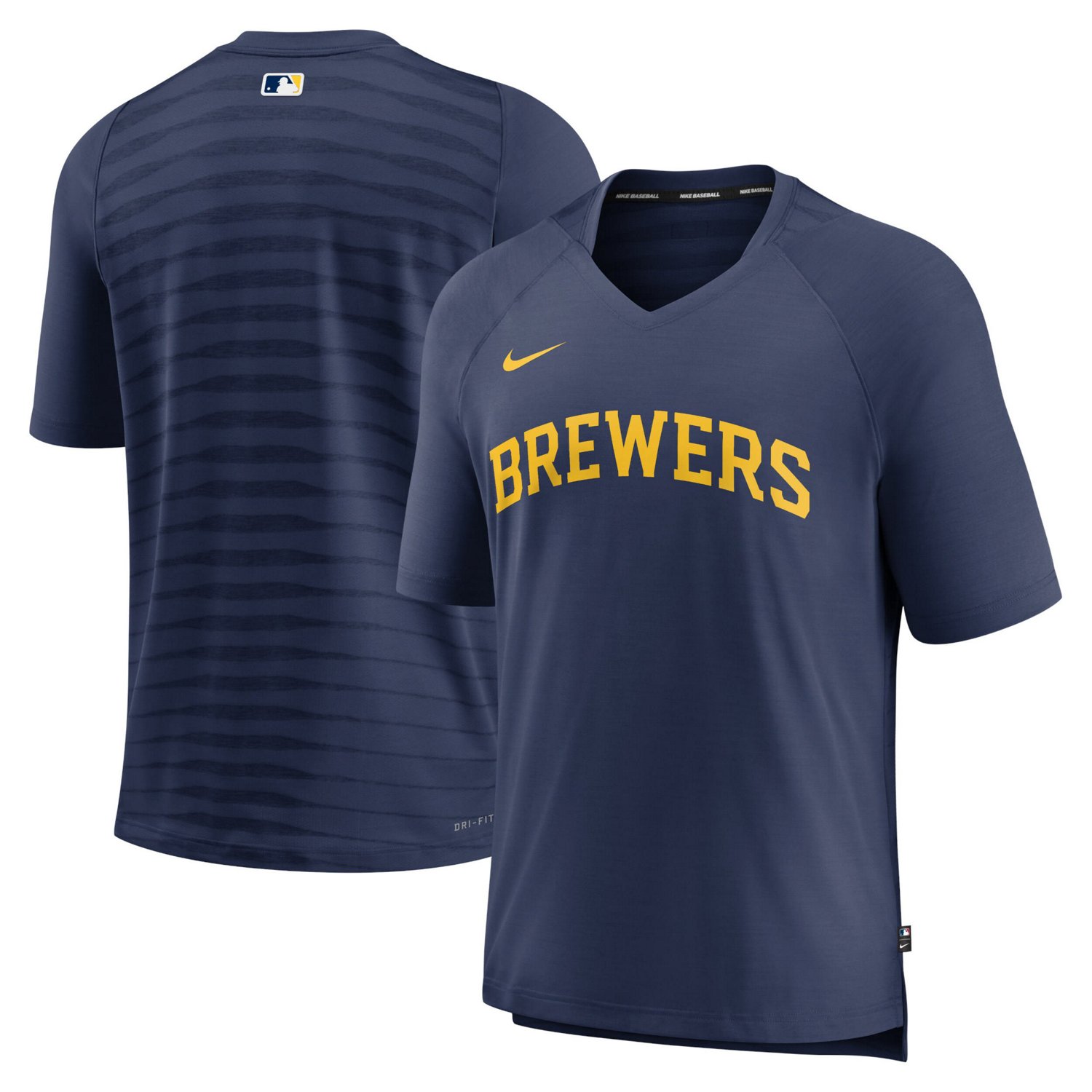 Nike Milwaukee Brewers Authentic Collection Pregame Raglan Performance ...