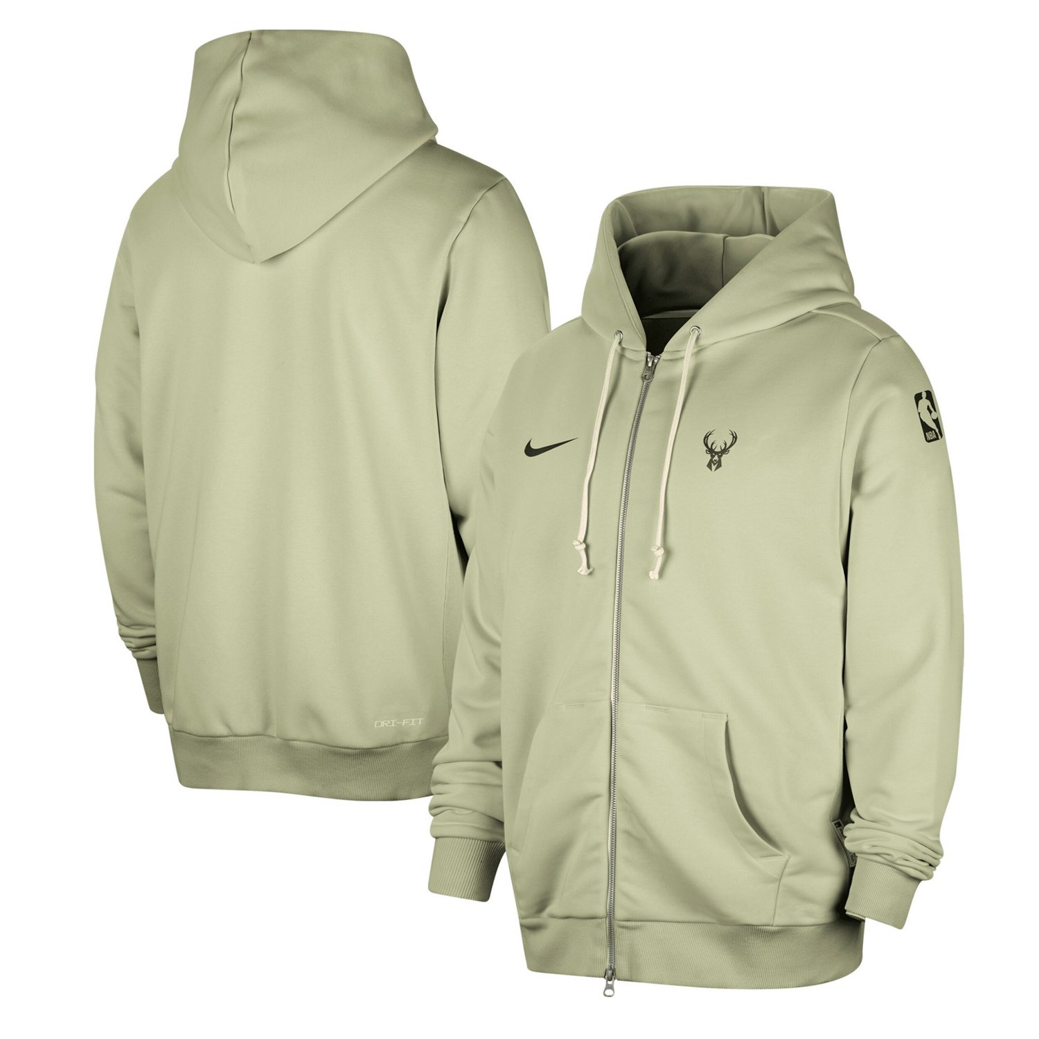 Nike Milwaukee Bucks Authentic Standard Issue Full-Zip Hoodie Jacket ...
