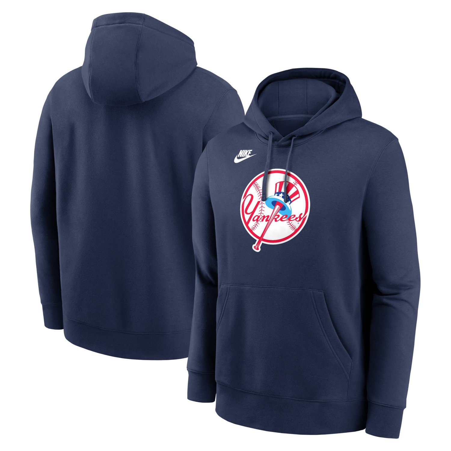 Nike New York Yankees Cooperstown Collection Logo Club Pullover Hoodie ...