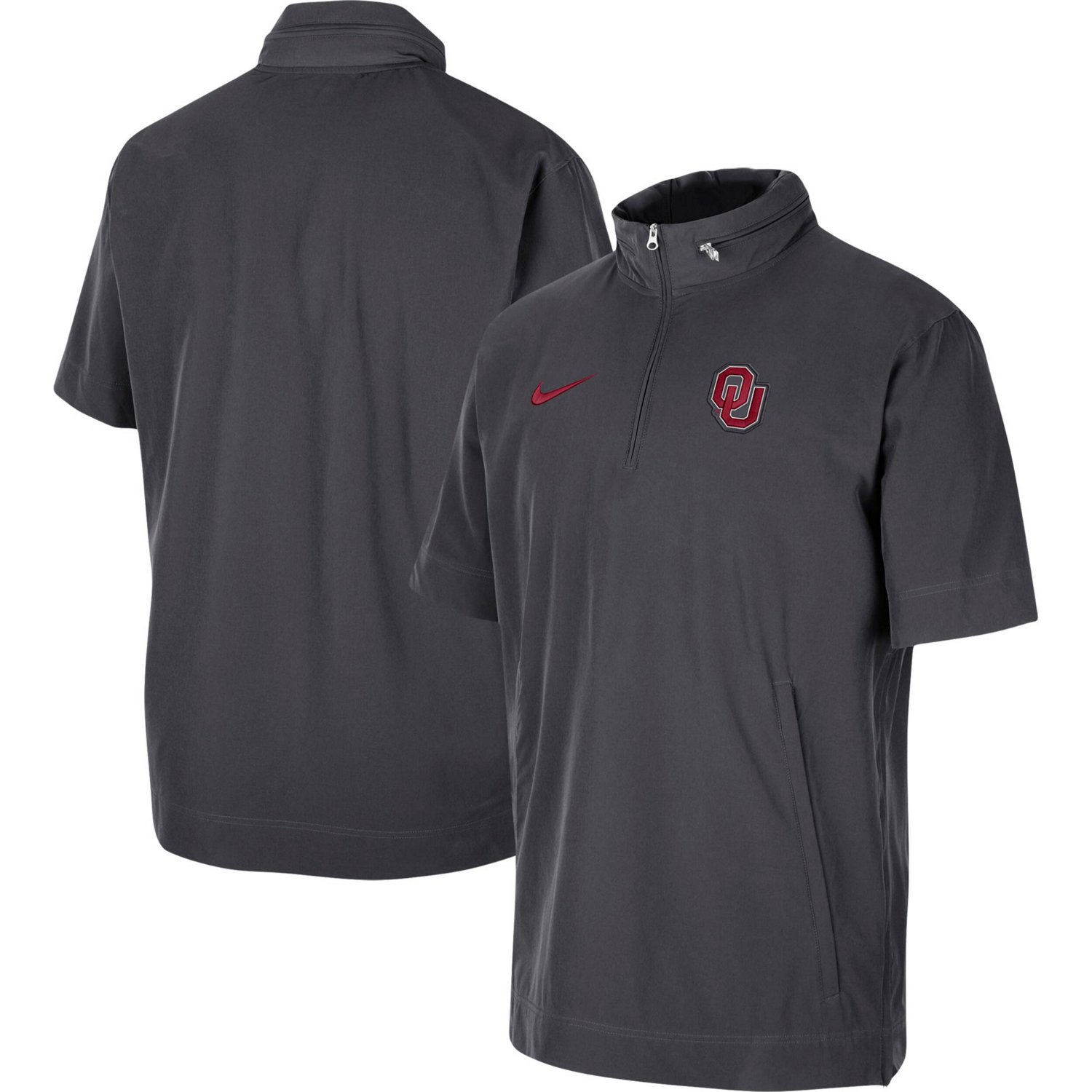 Nike Oklahoma Sooners Coaches Half-Zip Short Sleeve Jacket | Academy