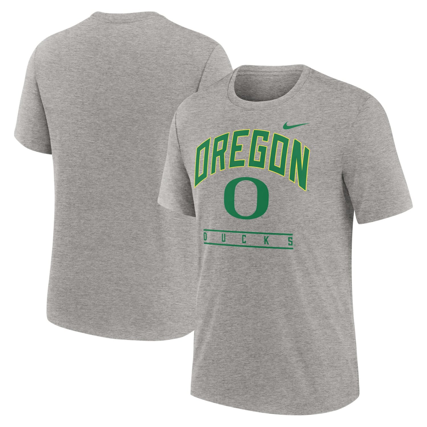 Nike Oregon Ducks Arch Over Logo Tri-Blend T-Shirt | Academy