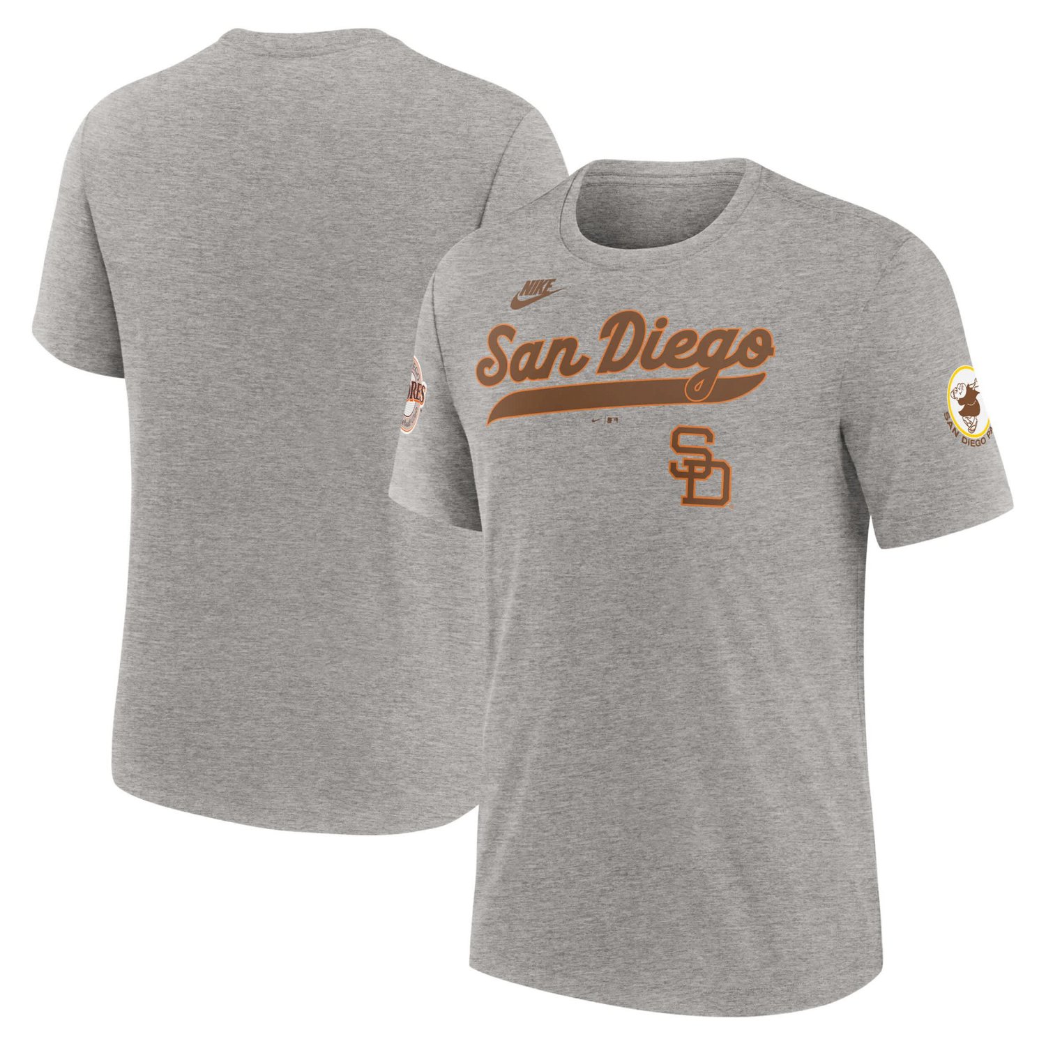 Nike San Diego Padres Cooperstown Collection Eras Tri-Blend T-Shirt ...