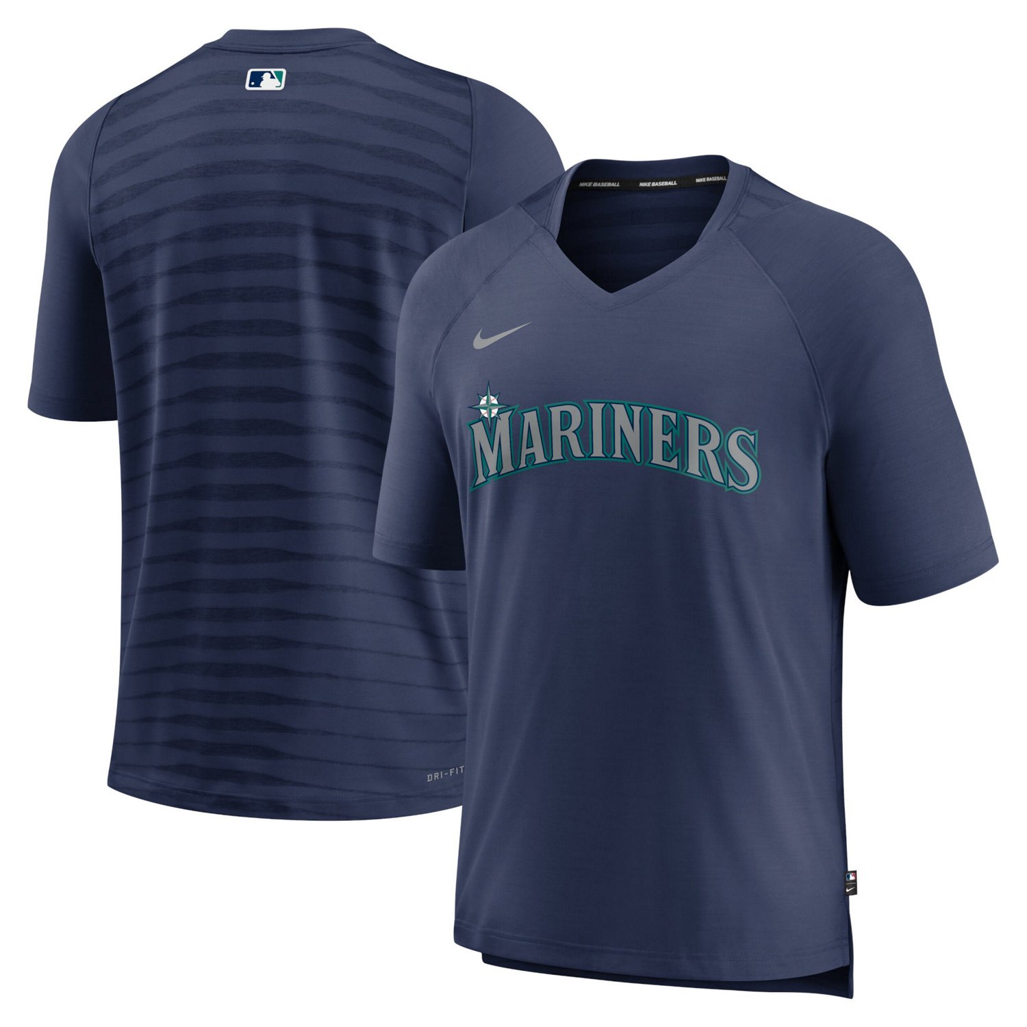 Nike Seattle Mariners Authentic Collection Pregame Raglan Performance V ...