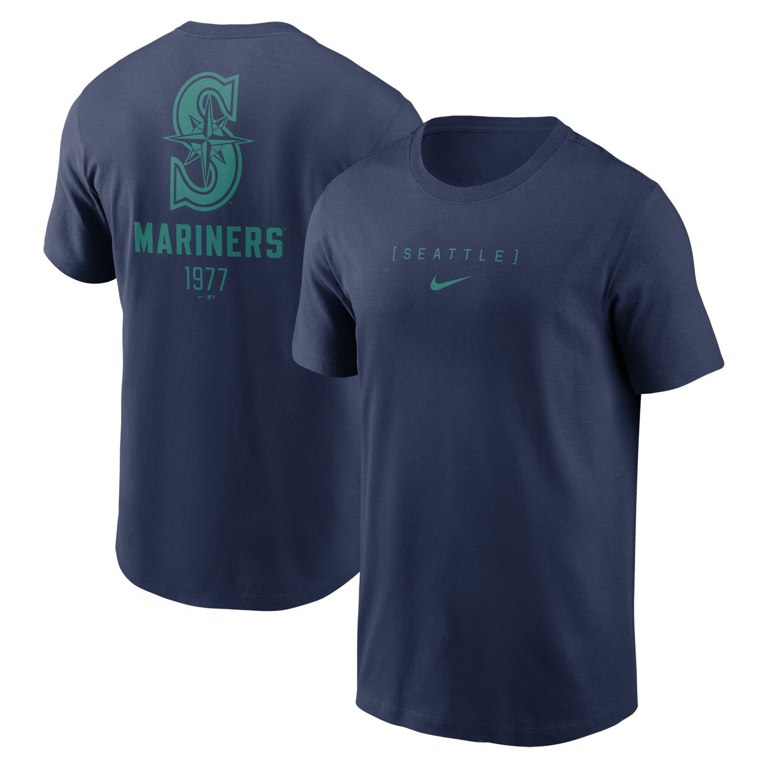 Nike Seattle Mariners Large Logo Back Stack T-Shirt | Academy