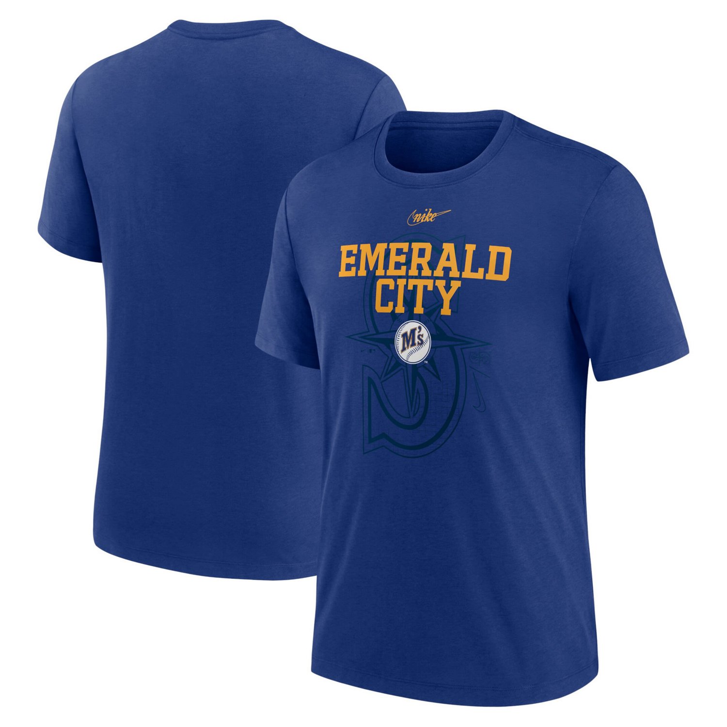 Nike Seattle Mariners Rewind Retro Tri-Blend T-Shirt | Academy