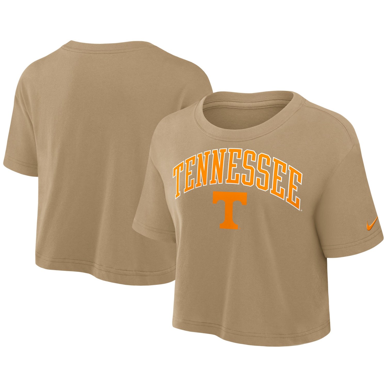 Nike Tennessee Tennessee Volunteers Power Pursuit Athletic Prep Arch Performance Cropped T-Shirt ...