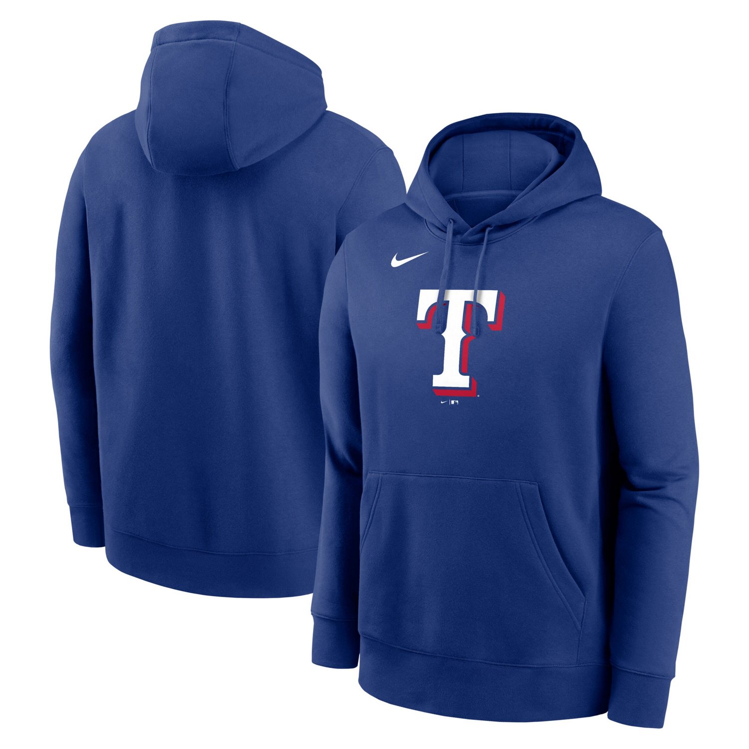 Nike Texas Rangers Logo Club Fleece Pullover Hoodie | Academy