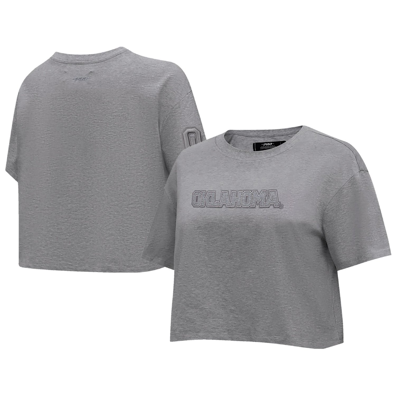 Pro Standard Oklahoma Sooners Tonal Neutral Boxy Cropped T-Shirt | Academy