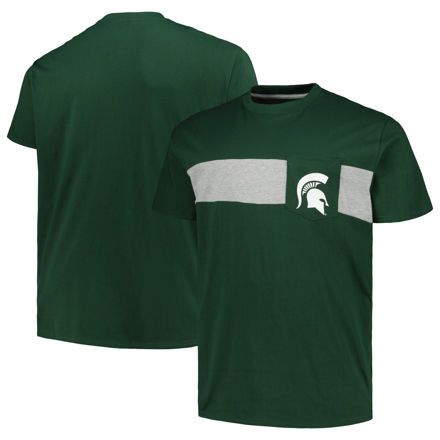Profile Michigan State Spartans Big Tall Color Stripe T-Shirt | Academy