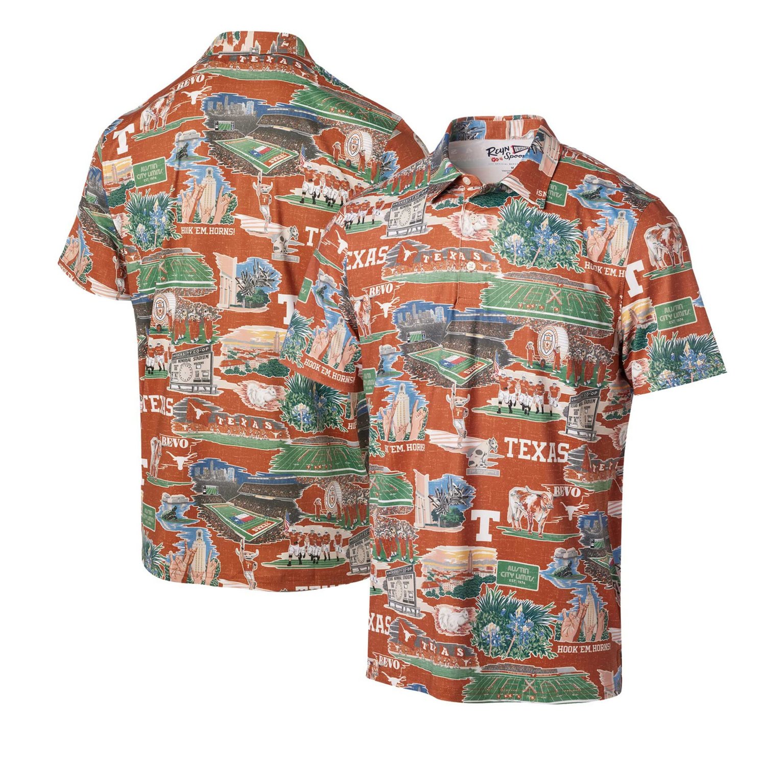 Reyn Spooner Burnt Texas Longhorns Scenic Polo | Academy