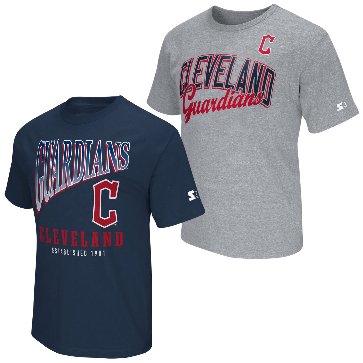 Starter Heather Gray Cleveland Guardians Two-Pack T-Shirt Set | Academy