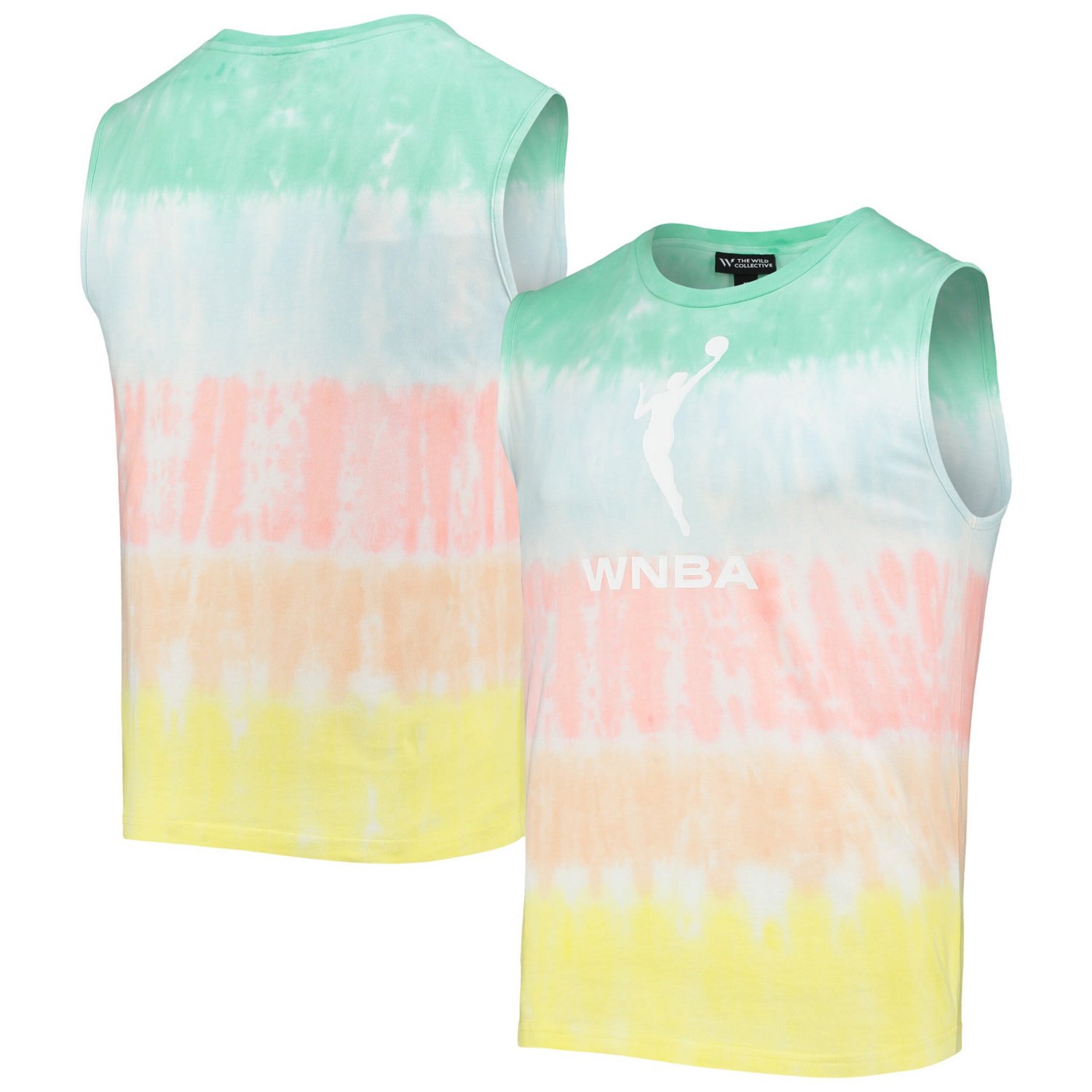 The Wild Collective /Coral WNBA Logowoman Pride Tie-Dye Muscle Tank Top ...
