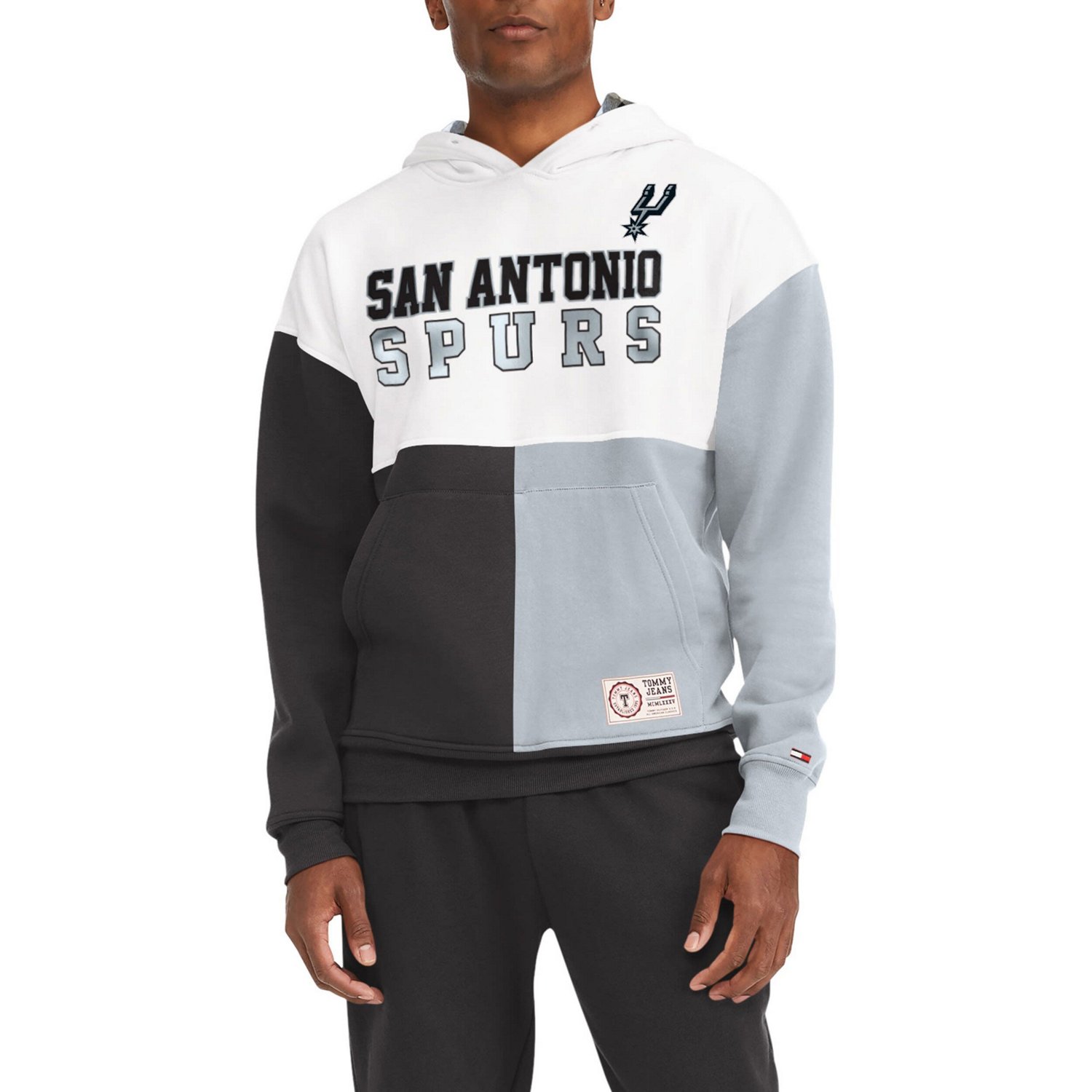 Tommy Jeans /Black San Antonio Spurs Andrew Split Pullover Hoodie | Academy