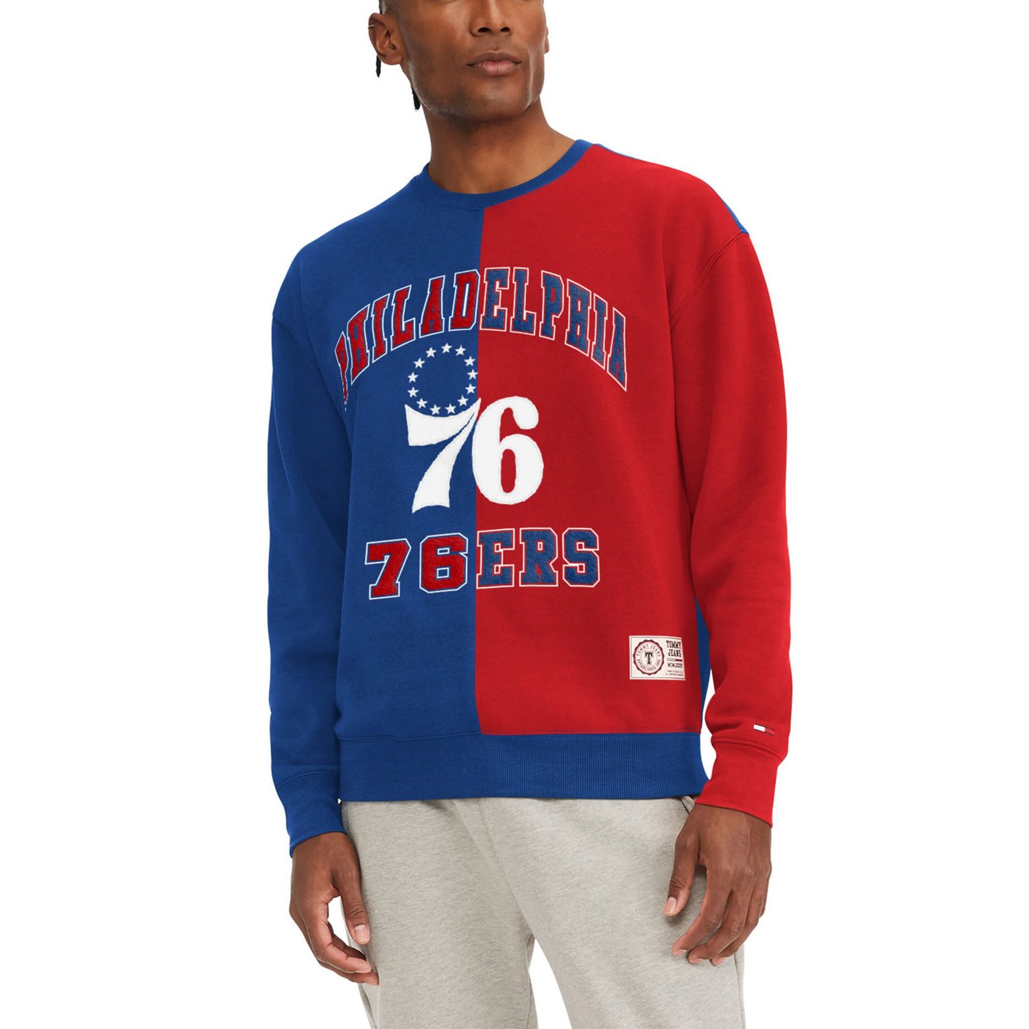 Tommy Jeans /Royal Philadelphia 76ers Keith Split Pullover Sweatshirt ...