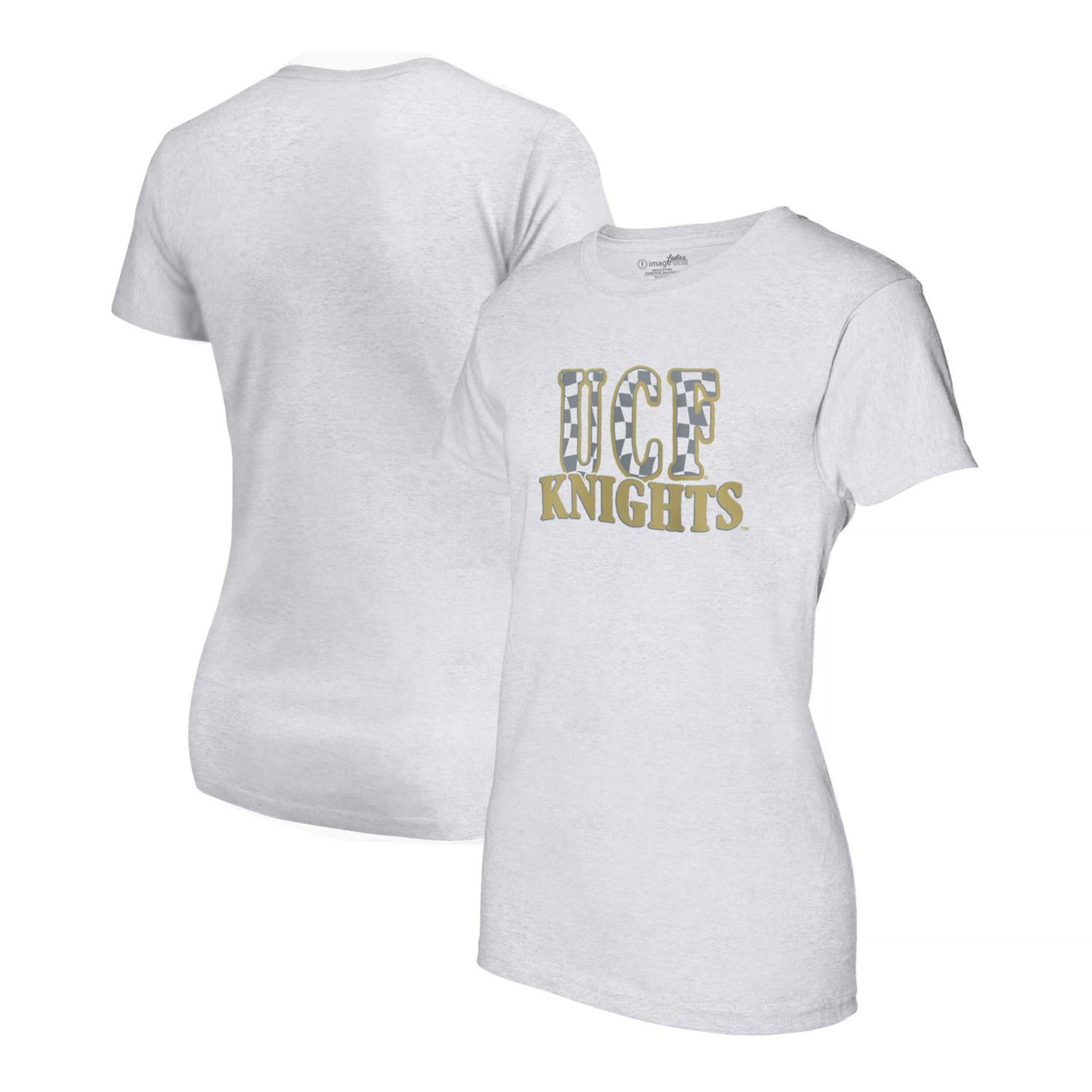 UCF Knights Checkered Team Name Wavy Tri-Blend T-Shirt | Academy