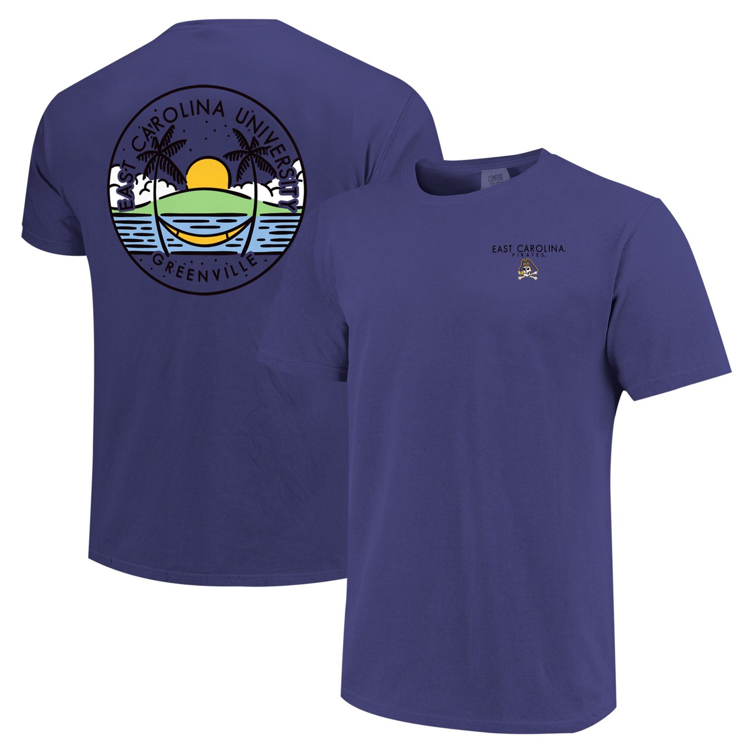 Unisex ECU Pirates Scenic Comfort Colors T-Shirt | Academy