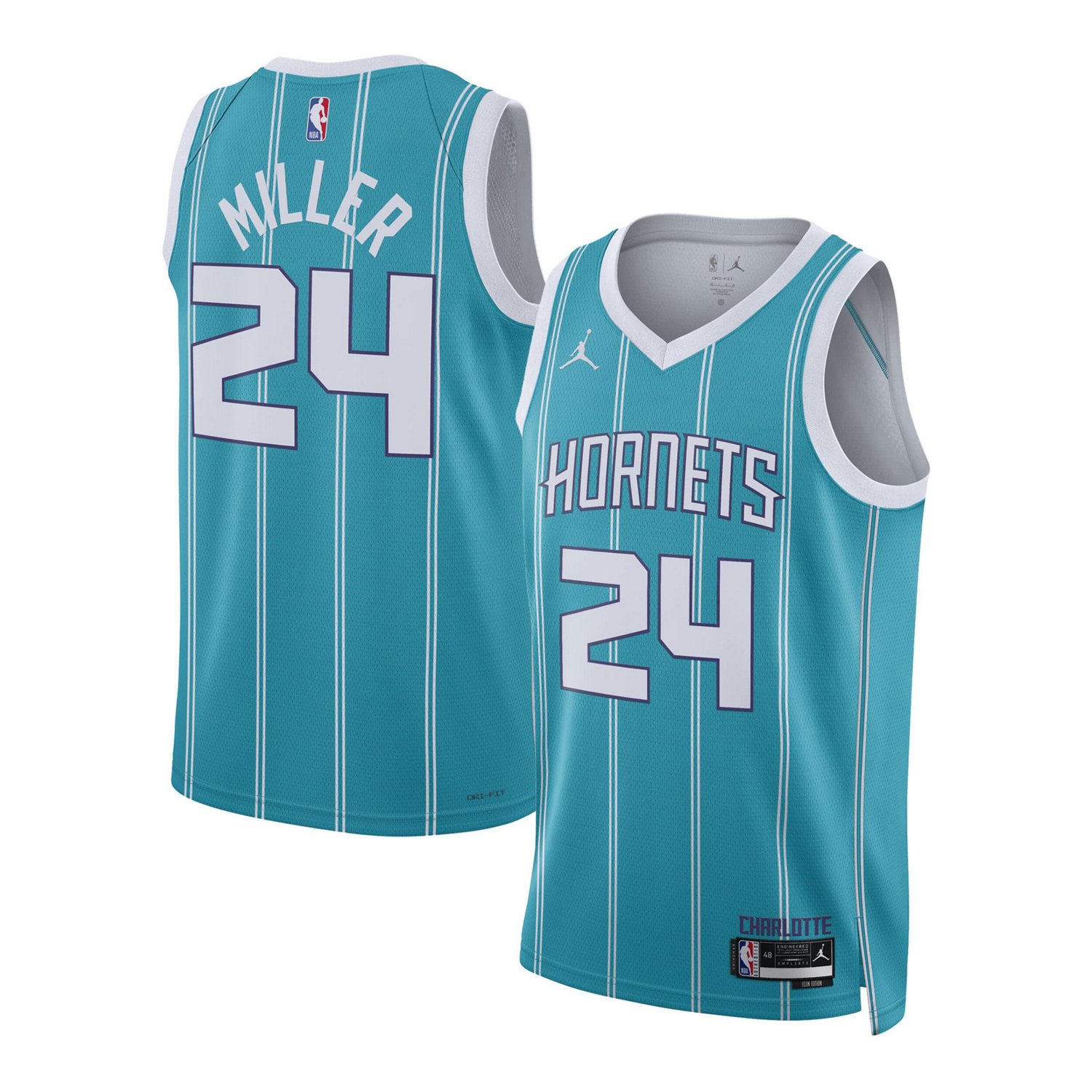 Unisex Nike Brandon Miller Charlotte Hornets NBA Draft Swingman Jersey ...