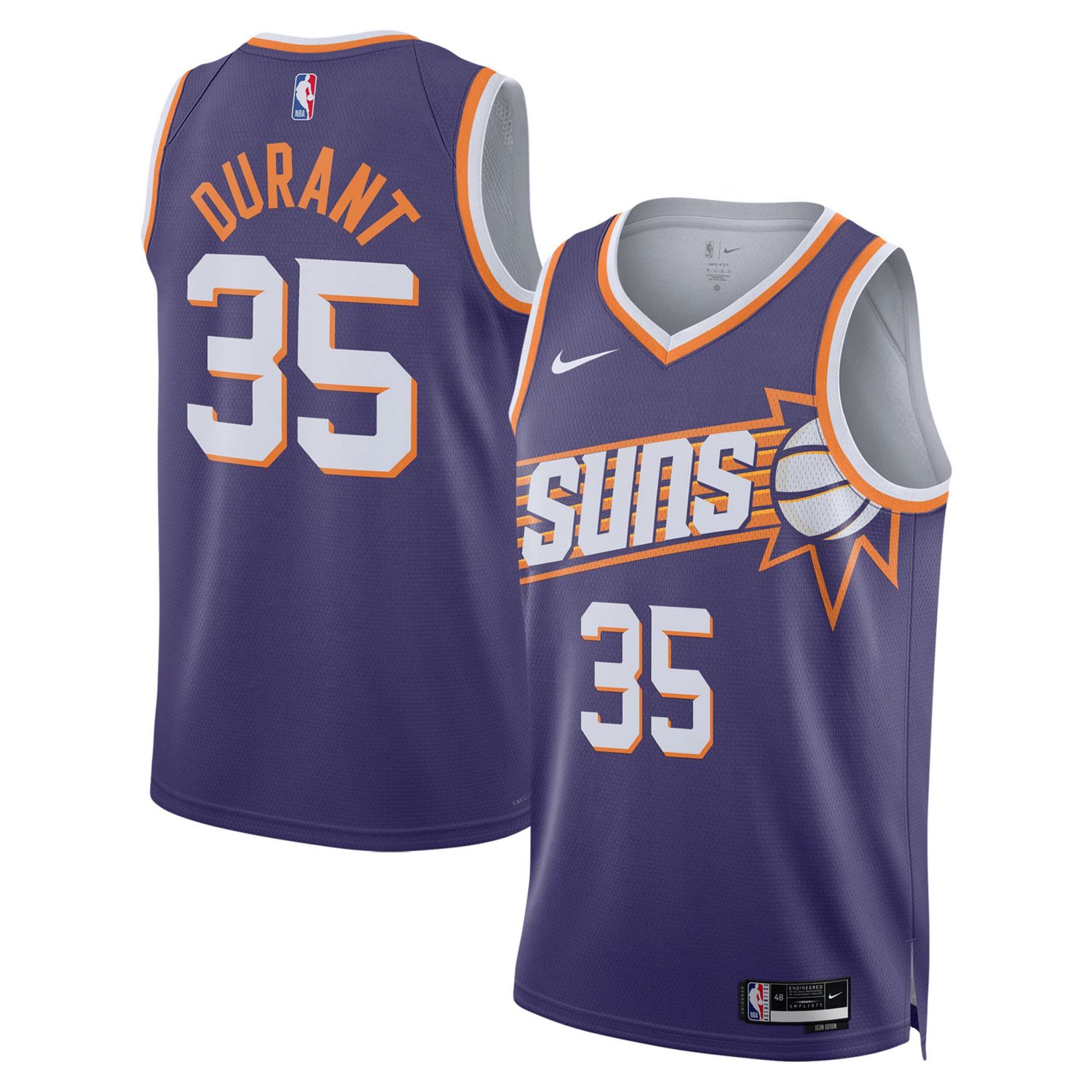 Unisex Nike Kevin Durant Phoenix Suns Swingman Jersey - Icon Edition ...