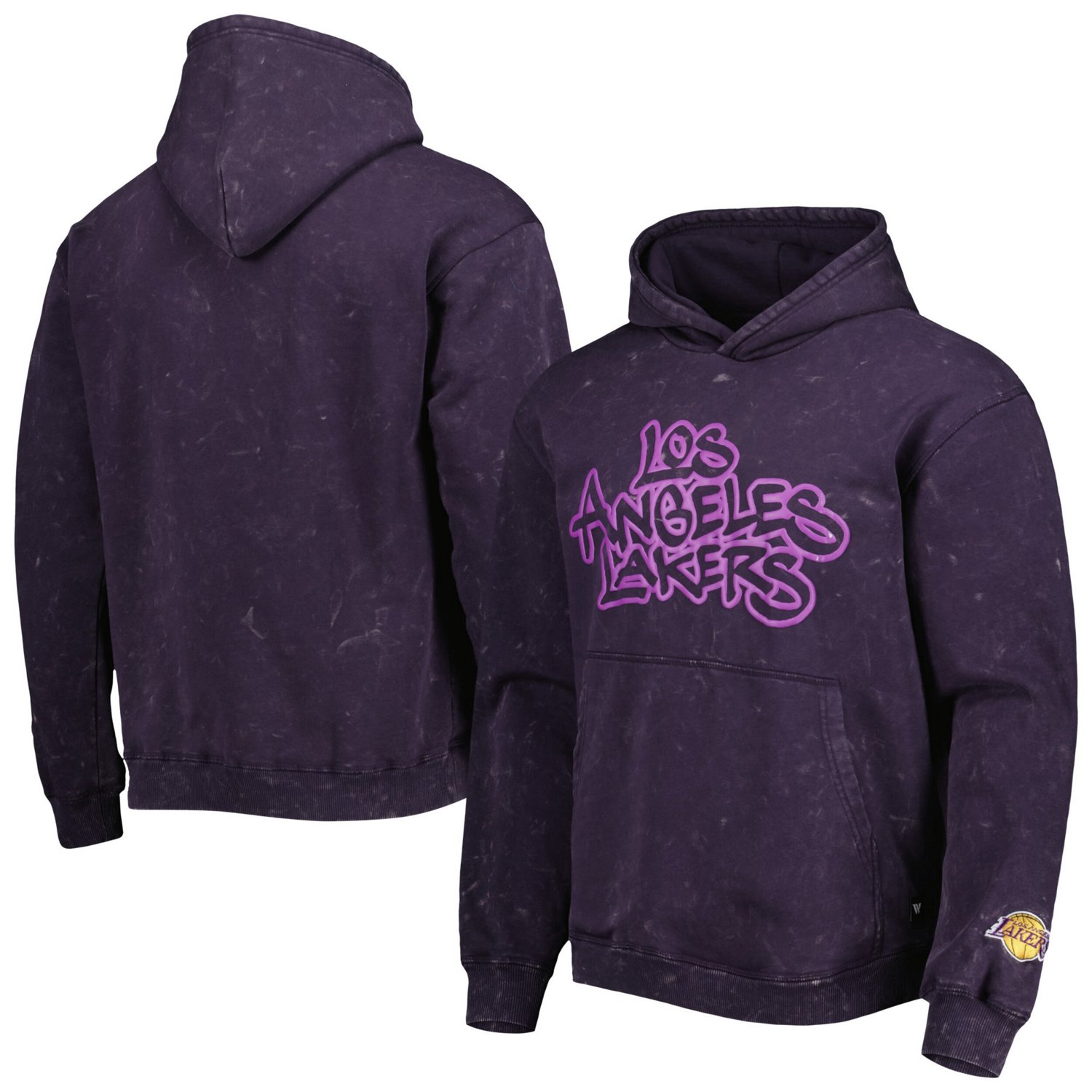 Unisex The Wild Collective Los Angeles Lakers Tonal Acid Wash Pullover ...