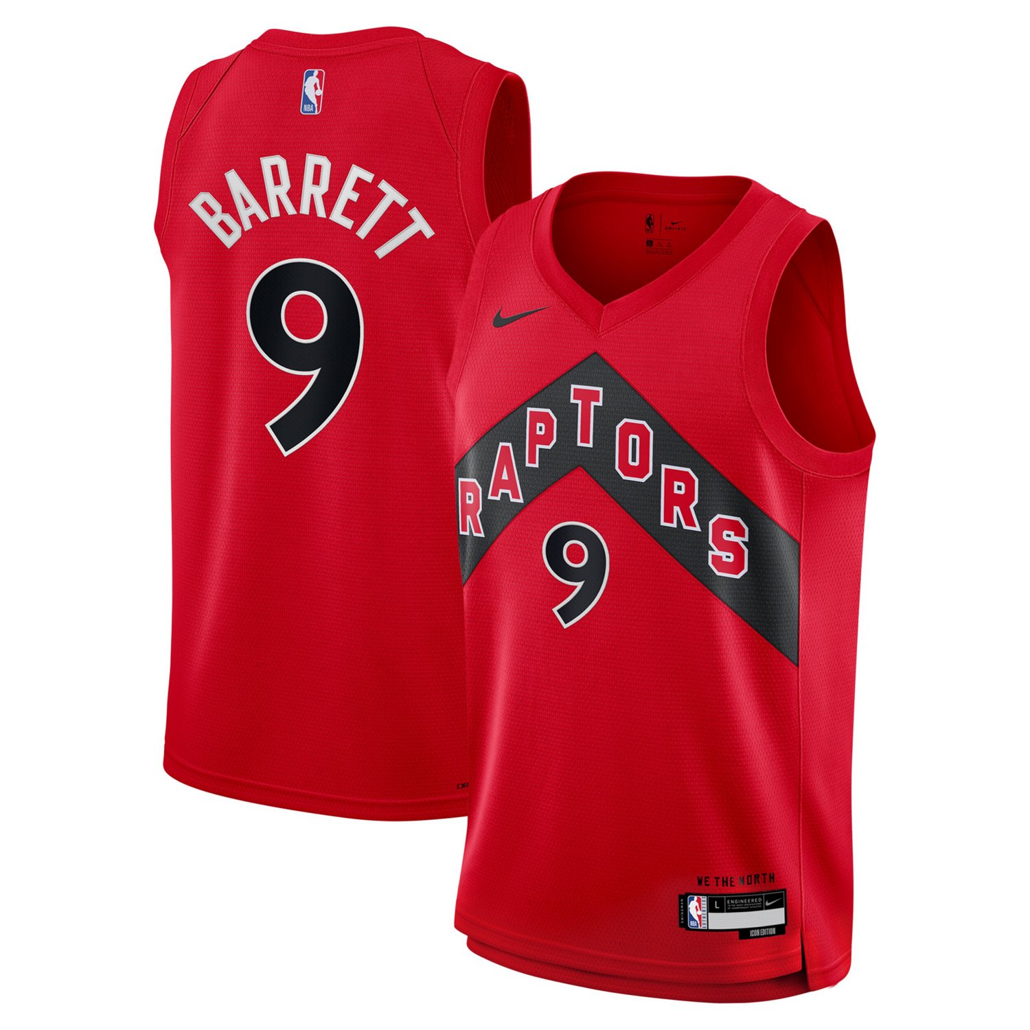 Youth Nike RJ Barrett Toronto Raptors Swingman Jersey - Icon Edition ...