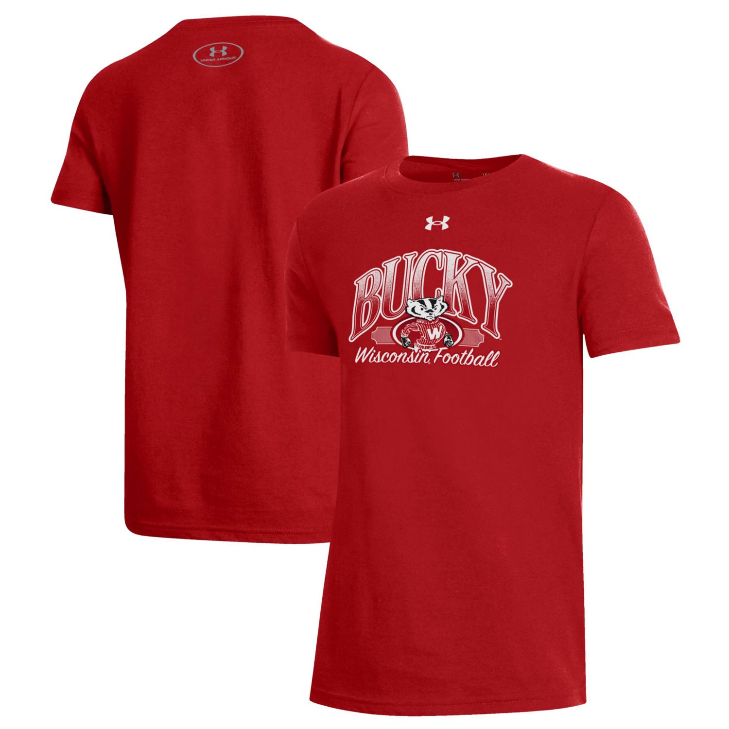 Youth Under Armour Wisconsin Badgers Throwback T-Shirt | Academy