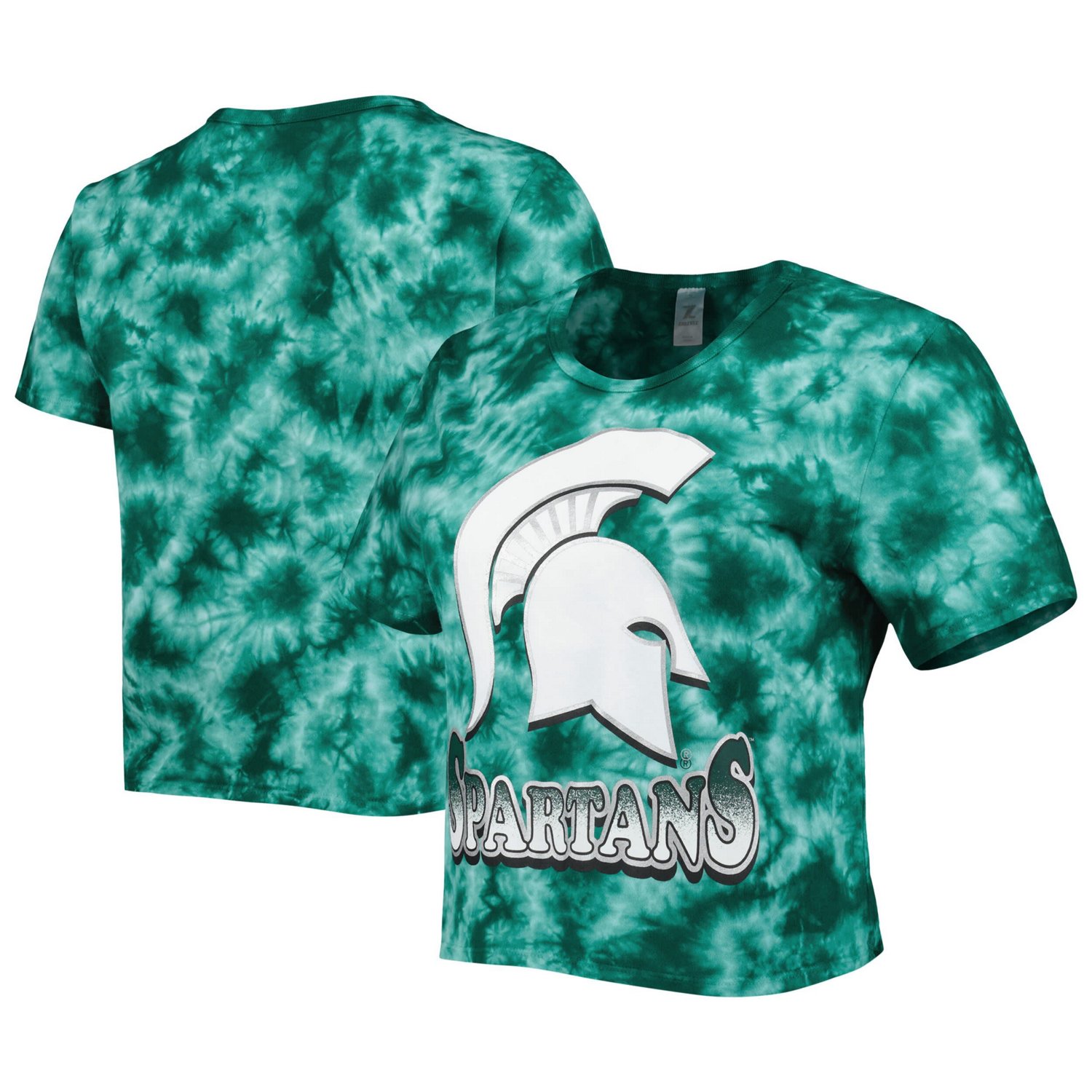 ZooZatz Michigan State Spartans Cloud-Dye Cropped T-Shirt | Academy